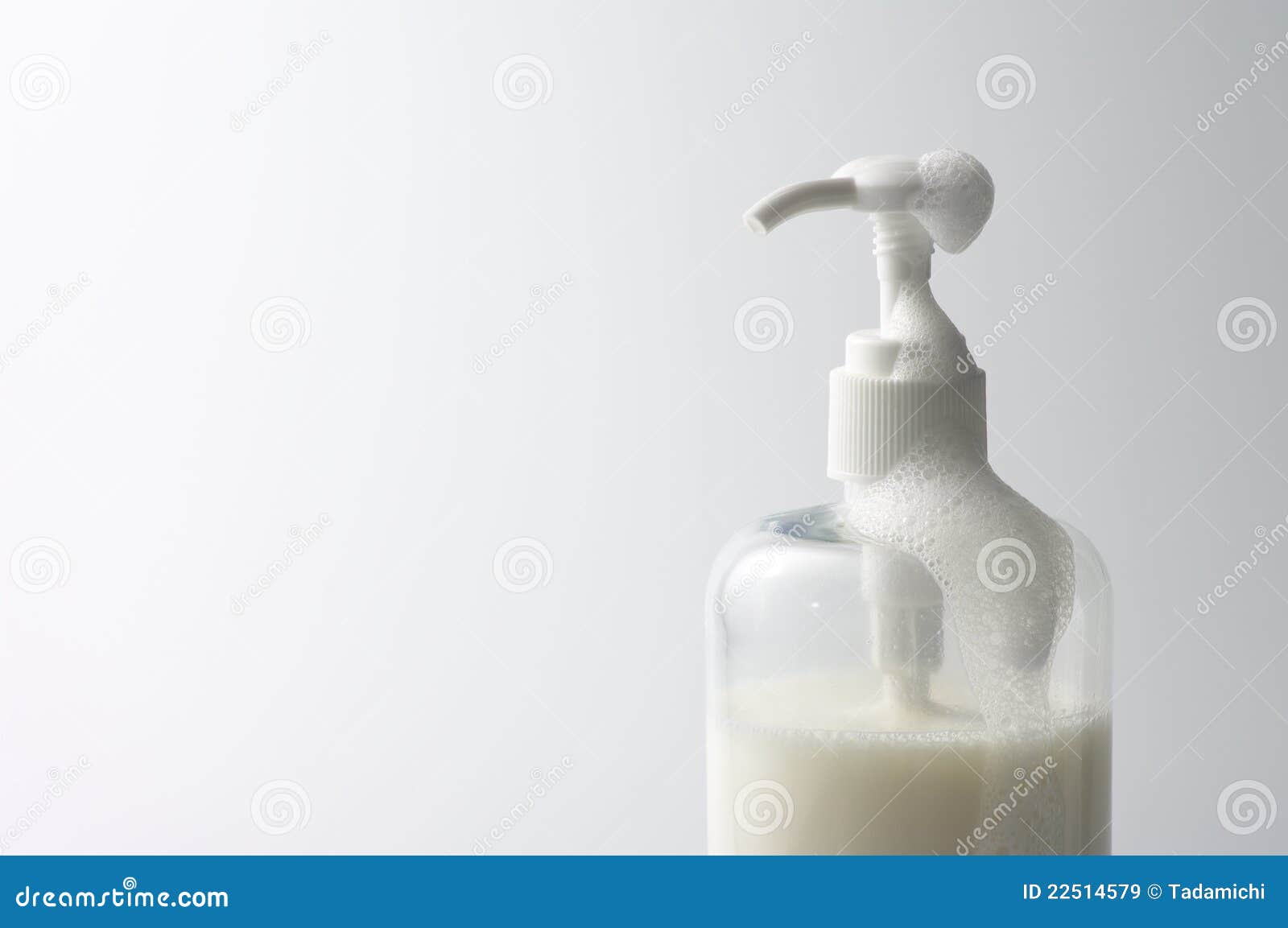 Lathery Liquid Soap Dispenser Stock Image - Image of bubble, white ...