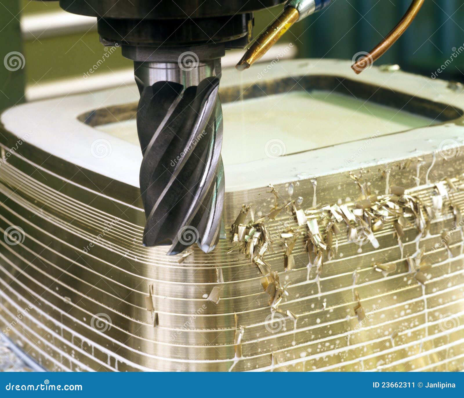 Lathing bronze. stock image. Image of engineering, cutting - 23662311