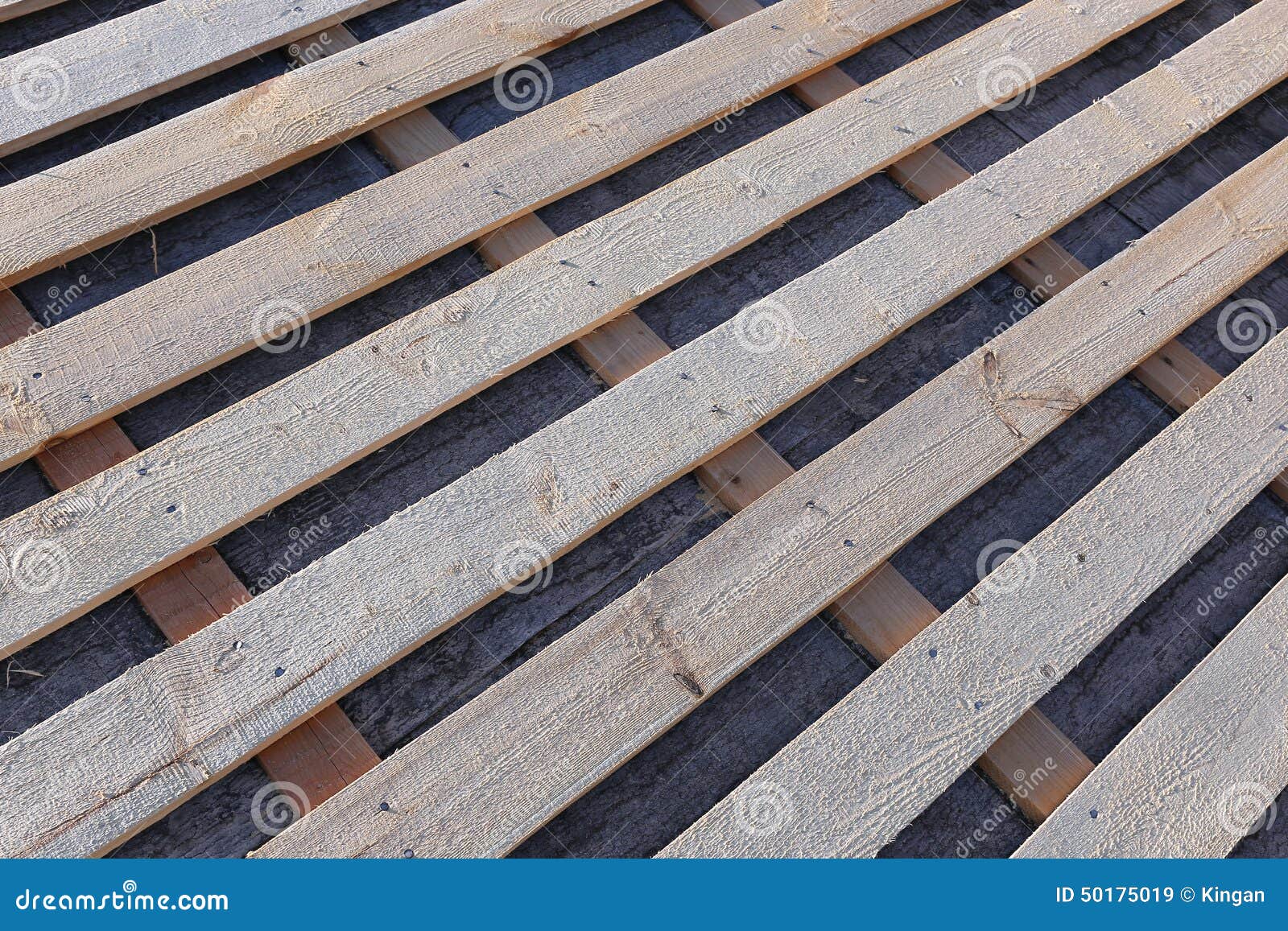 Lathing of roofing system stock image. Image of unplaned - 50175019