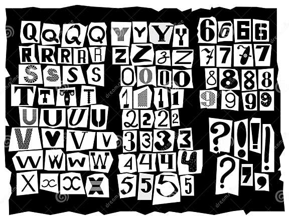 Latin Alphabet Made Up Of Letters Of Different Sizes And Shapes Is