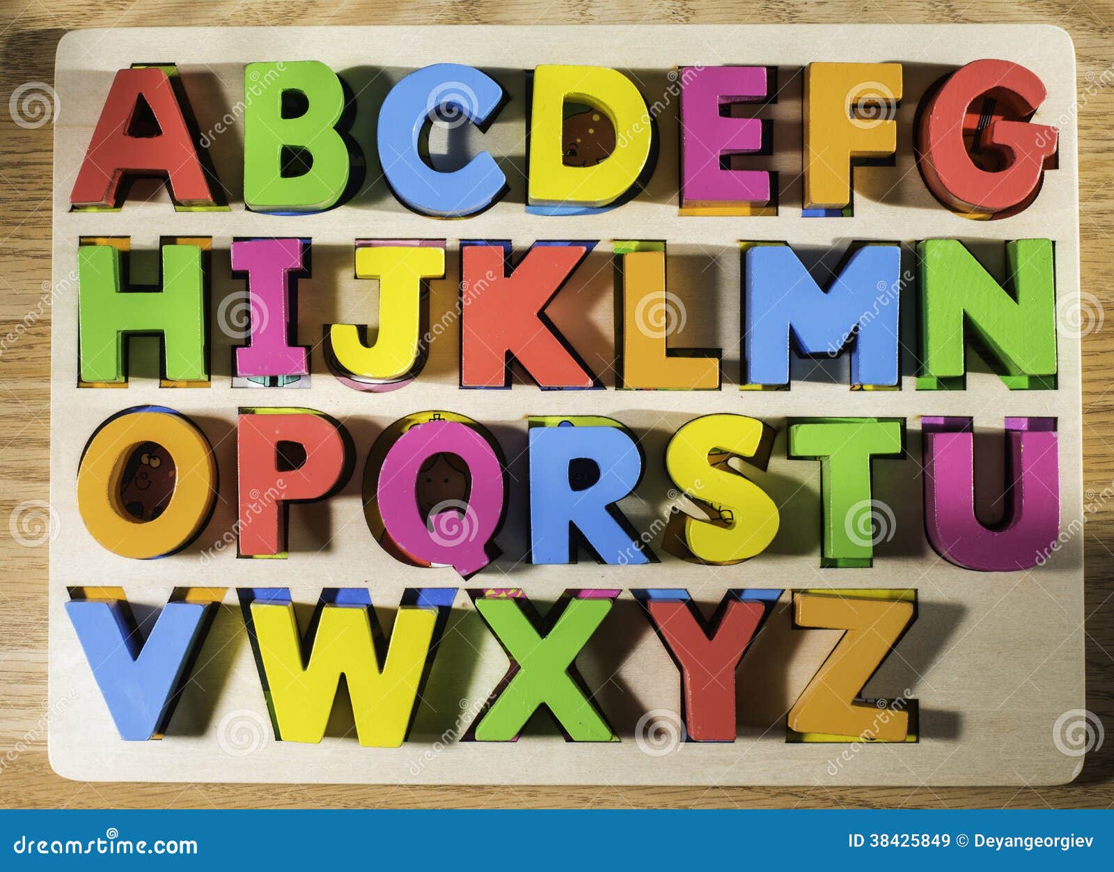 Latin Alphabet Multicolored Letters Stock Illustration Illustration