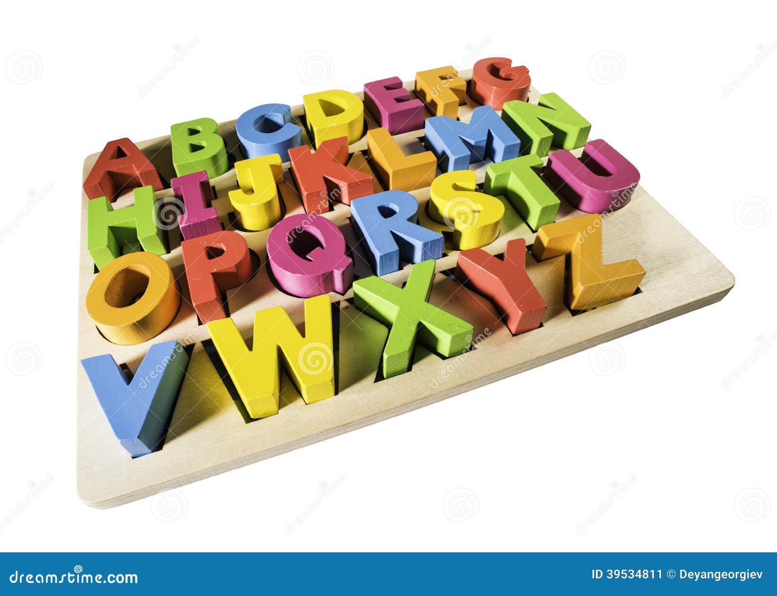 Latin Alphabet Multicolored Letters Stock Image - Image of cube ...