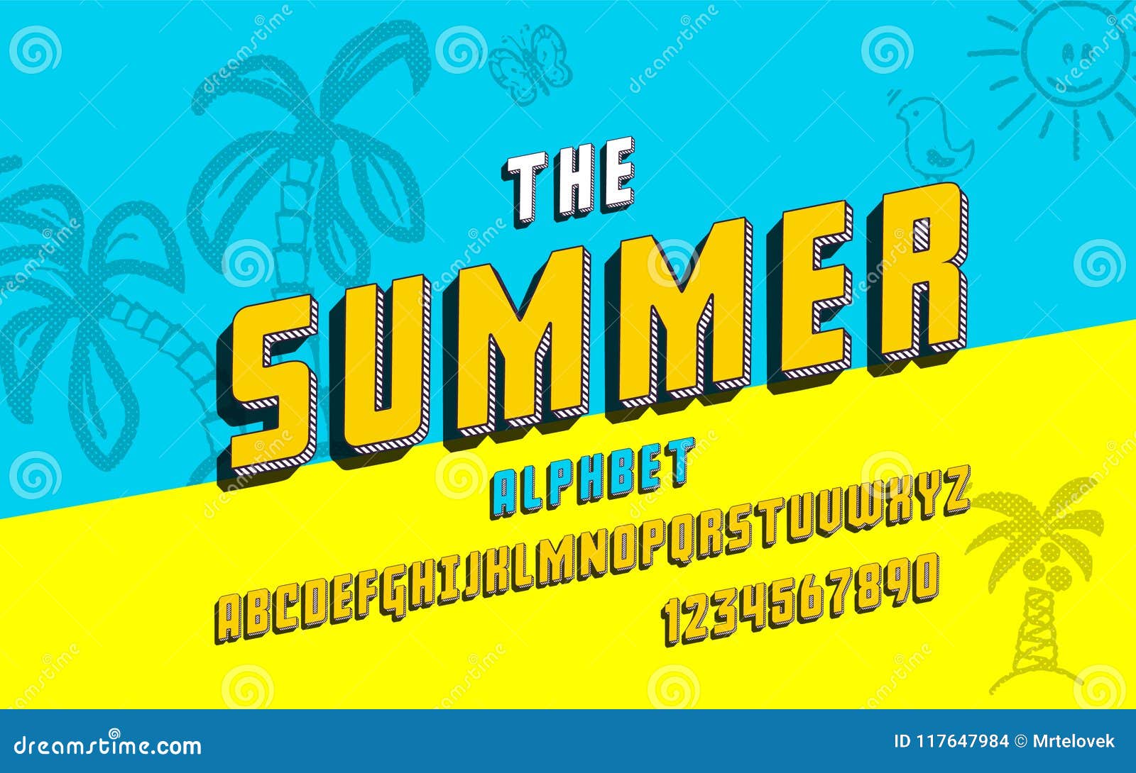 Summer Font. Cartoon 3d Decorative Alphabet. Strawberry Letters And ...