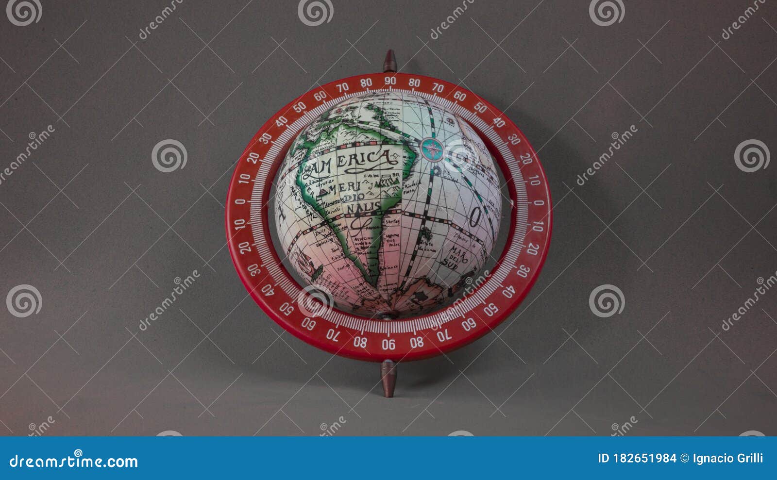 Latin America on Earth Globe with Gray Background Stock Photo - Image ...