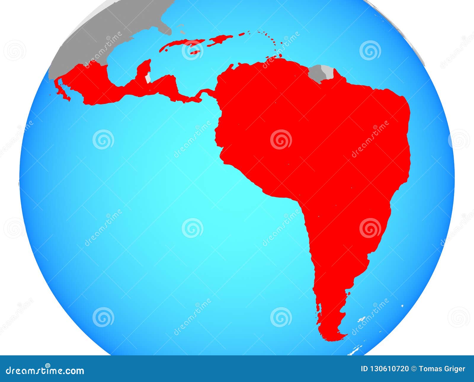 Latin America on map stock illustration. Illustration of country ...