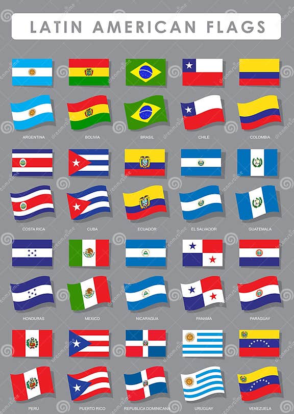 Latin American Flags stock vector. Illustration of official - 26541514