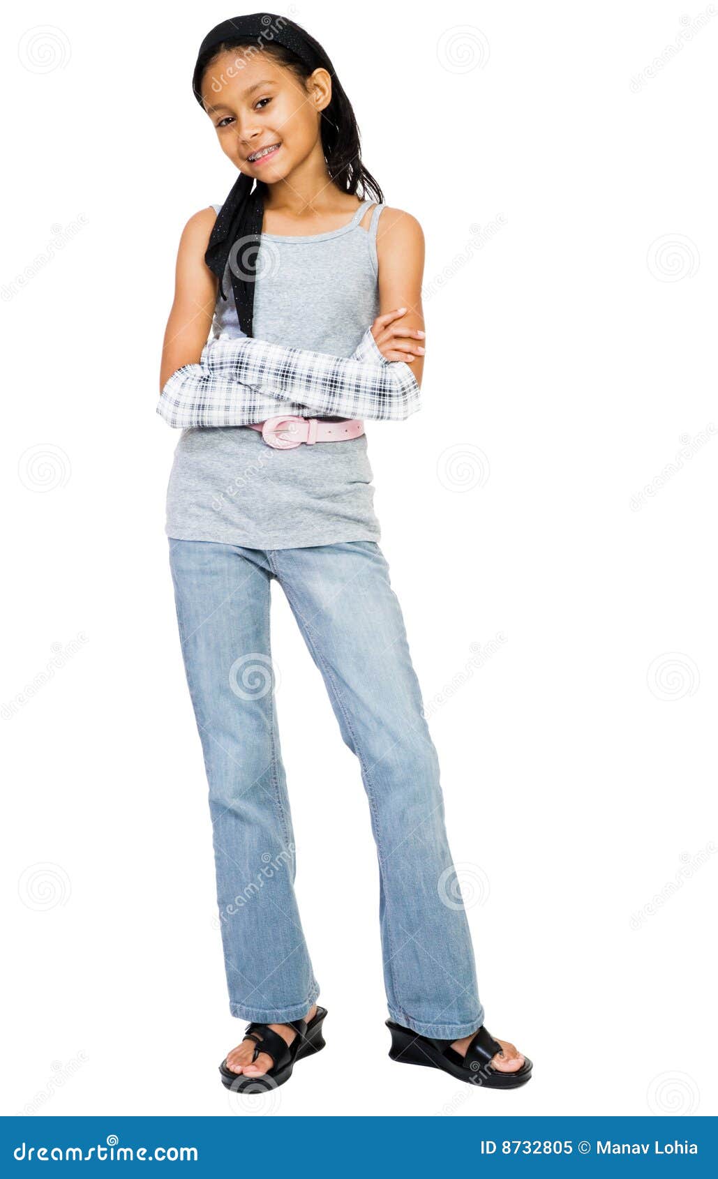 Latin American Girl Standing Stock Image - Image of cute, latin: 8732805