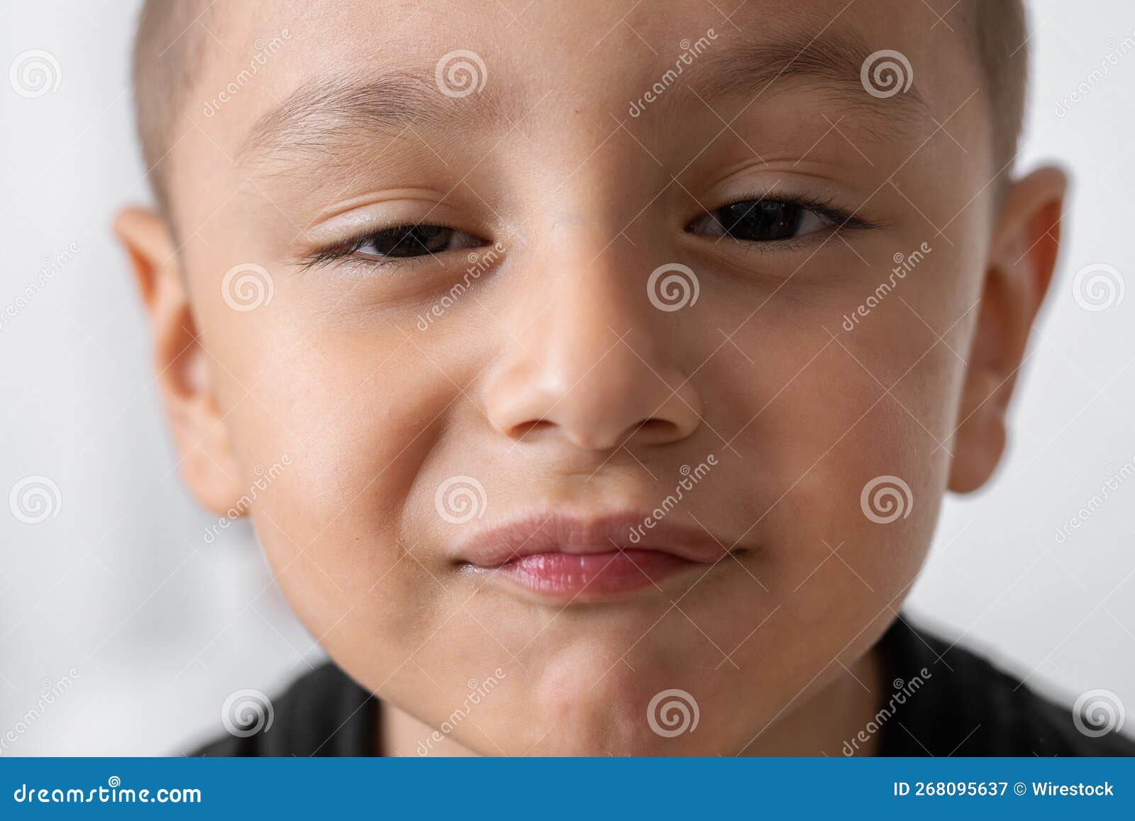 Latin Child Making a Face of Disgust and Boredom Stock Image - Image of ...