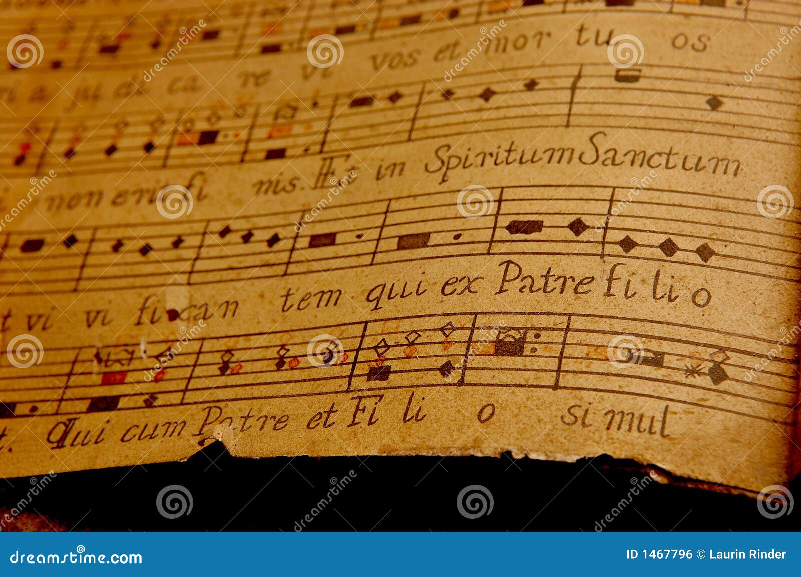 Latin Church Music stock photo. Image of tablature, composer - 1467796