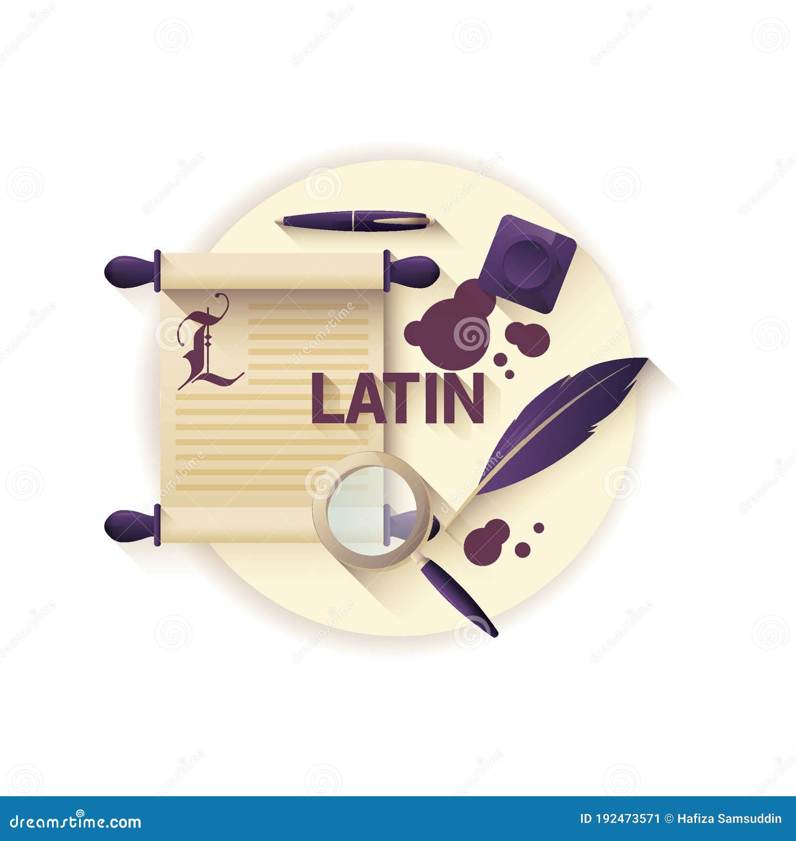 Latin Concept. Vector Illustration Decorative Design Stock Vector ...