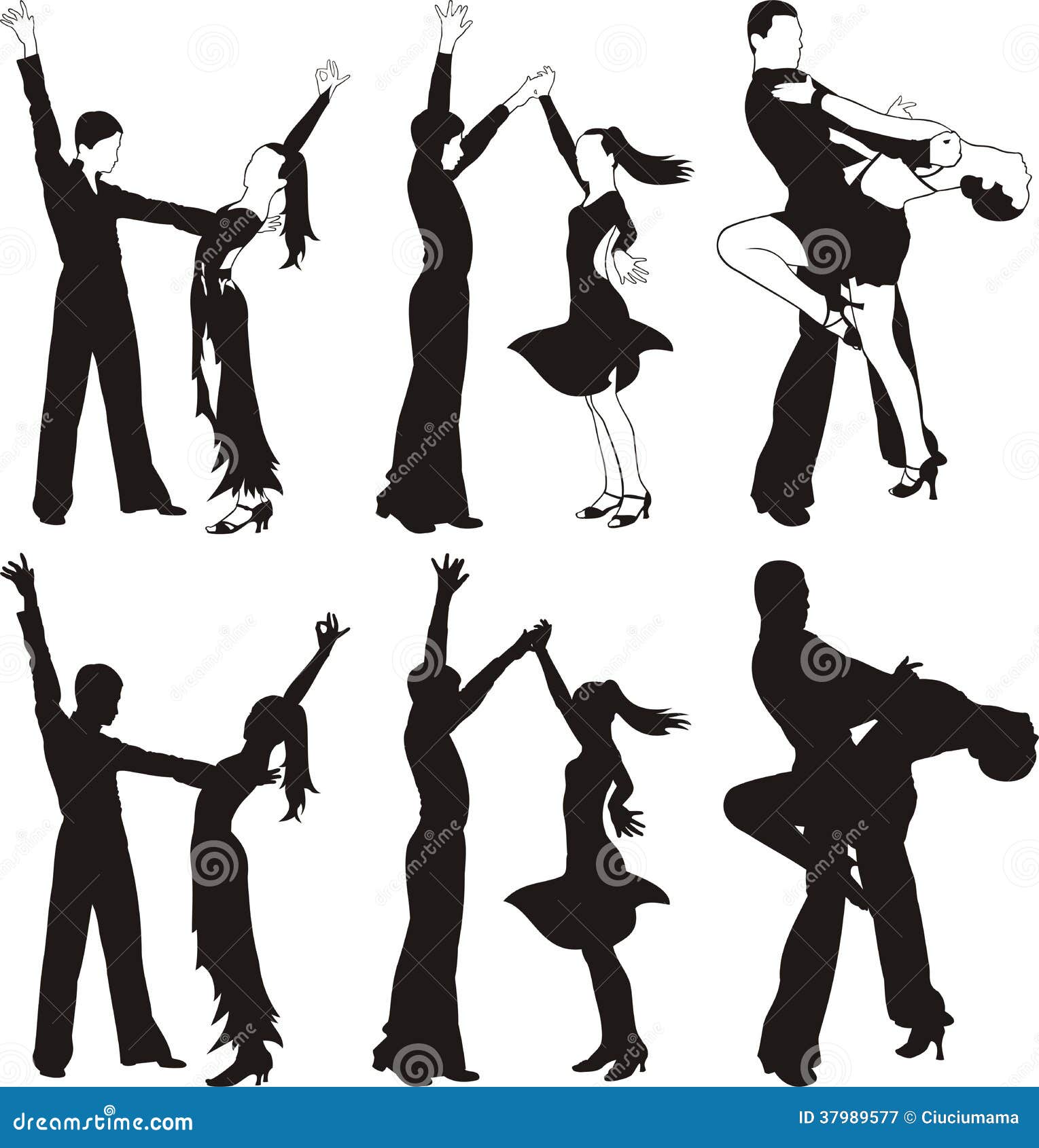 Latin Dance - Ballrom Dancing Stock Vector - Illustration of ...