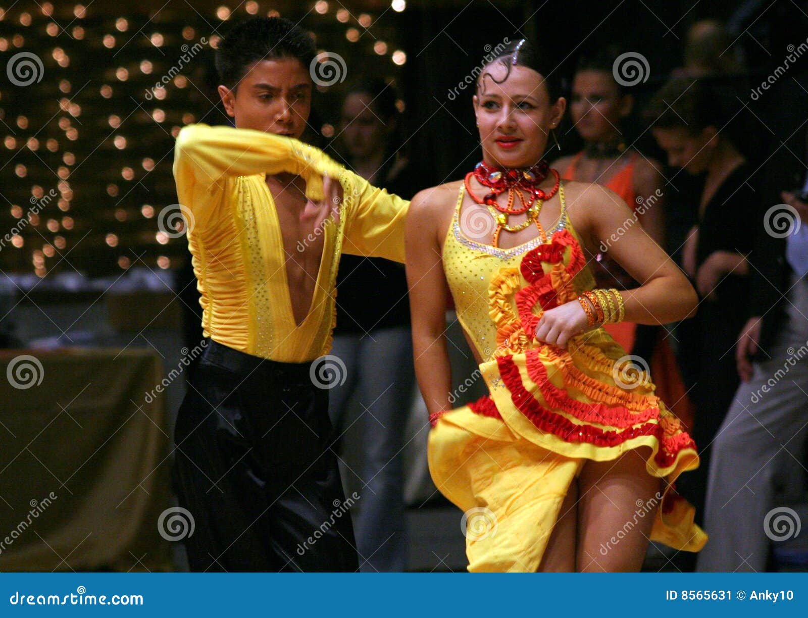 Latin Dancers - Yellow editorial photo. Image of ballroom - 8565631