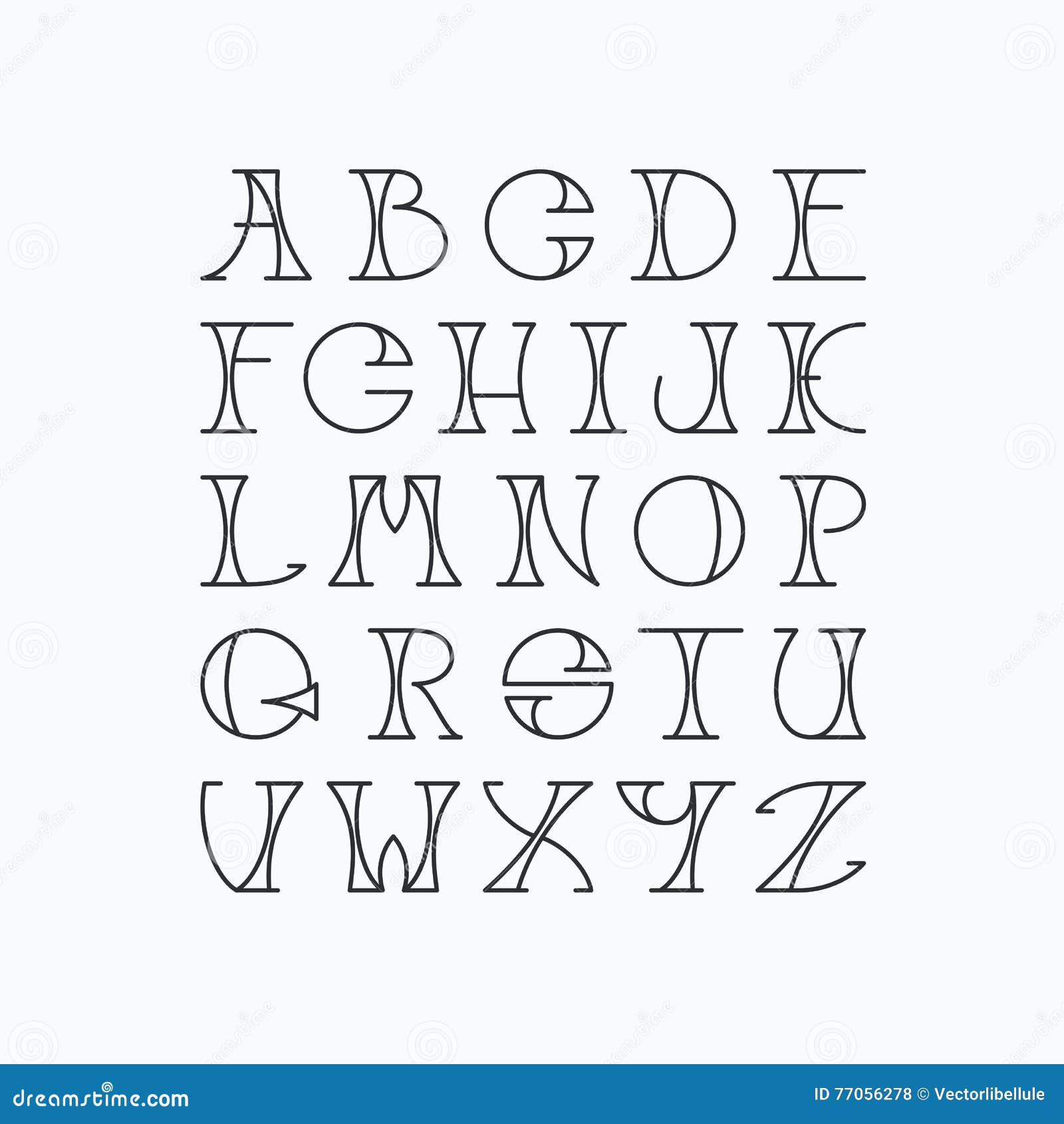 Elegant Thin Minimalistic Font. Vector English Alphabet. Futuristic ... Elegant Thin Minimalistic Font. Vector English Alphabet. Futuristic ...