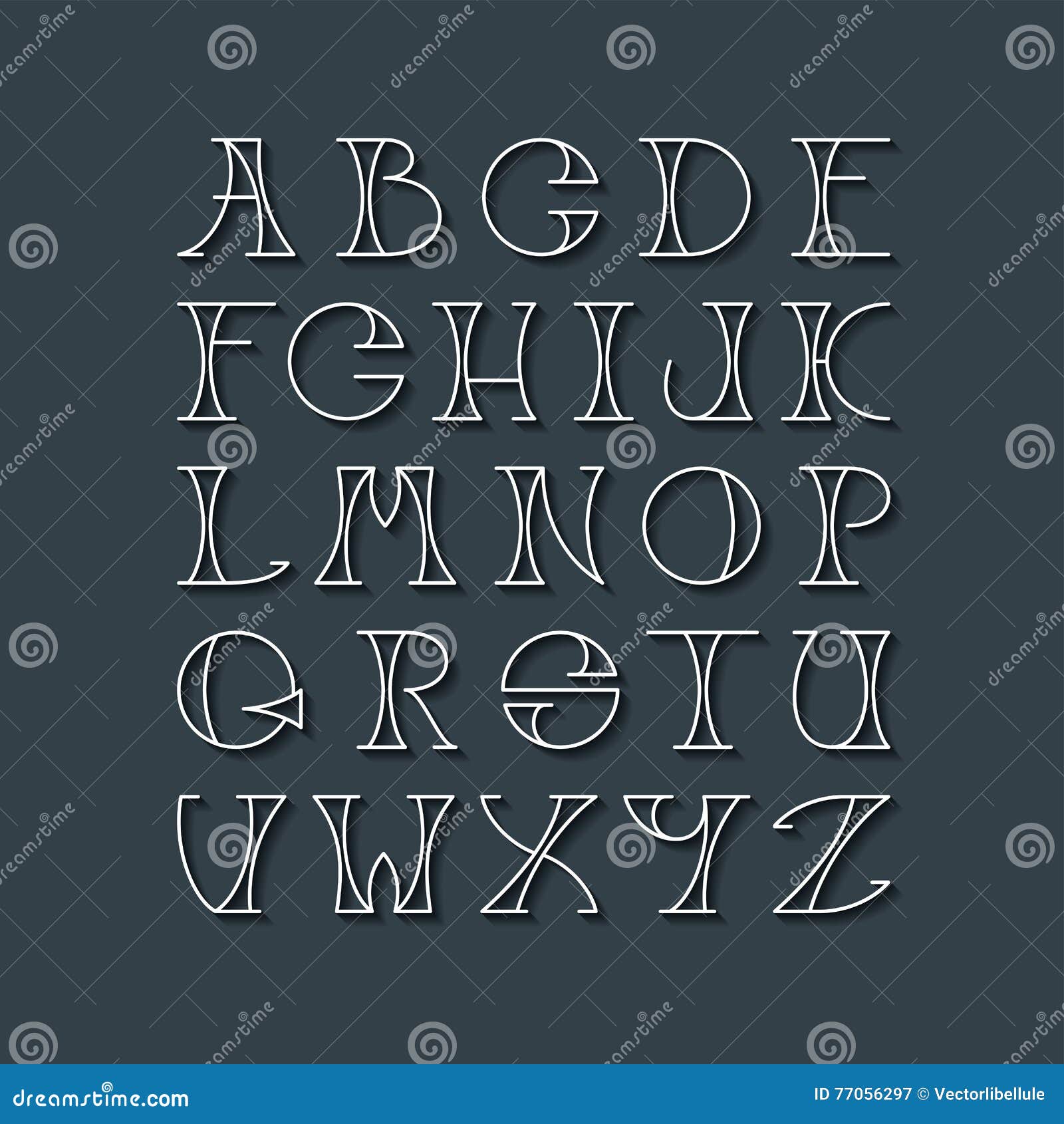 Free elegant fonts with line - snogay