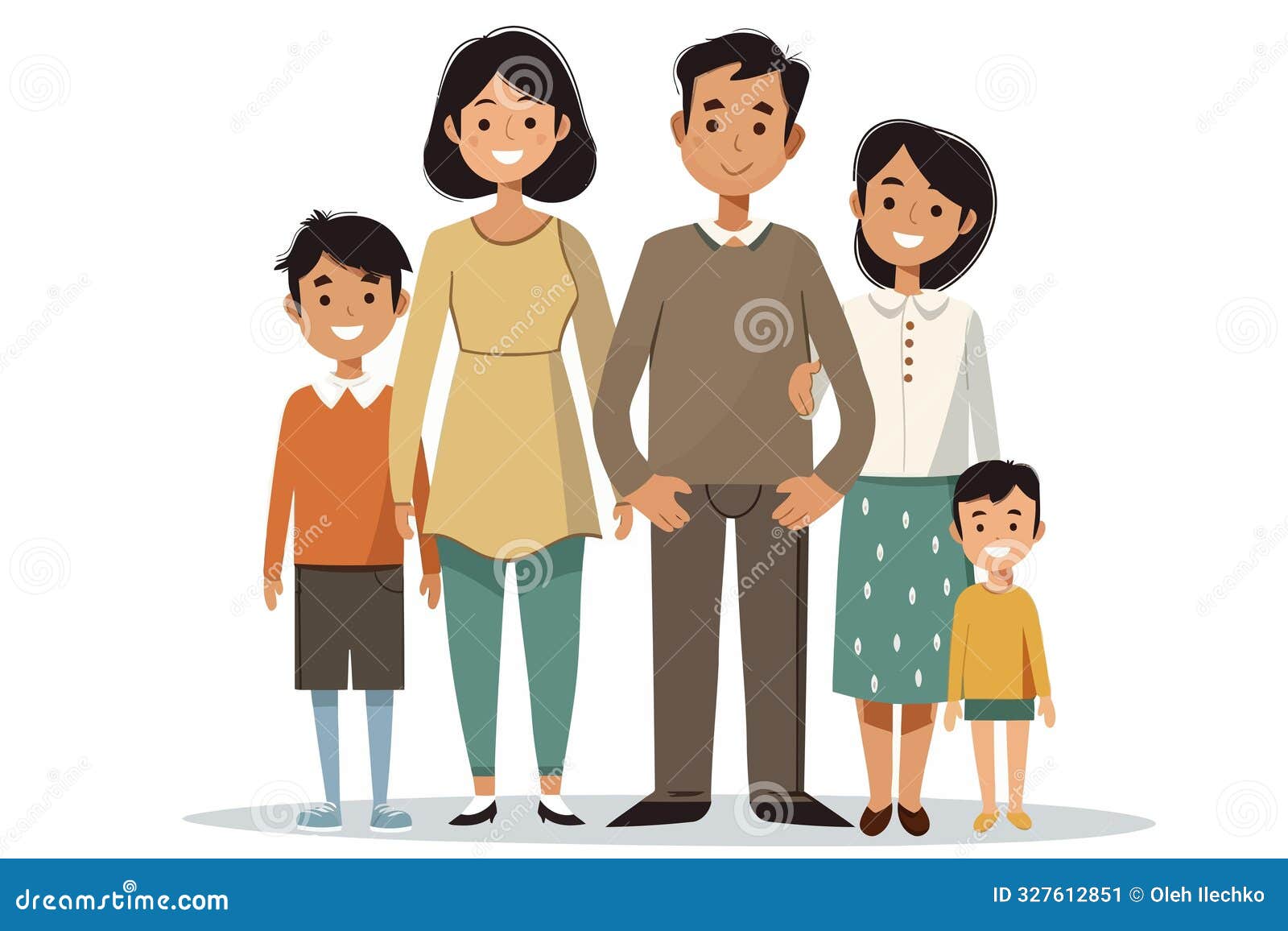 Latin Family Isolated Vector Style Stock Vector - Illustration of ...
