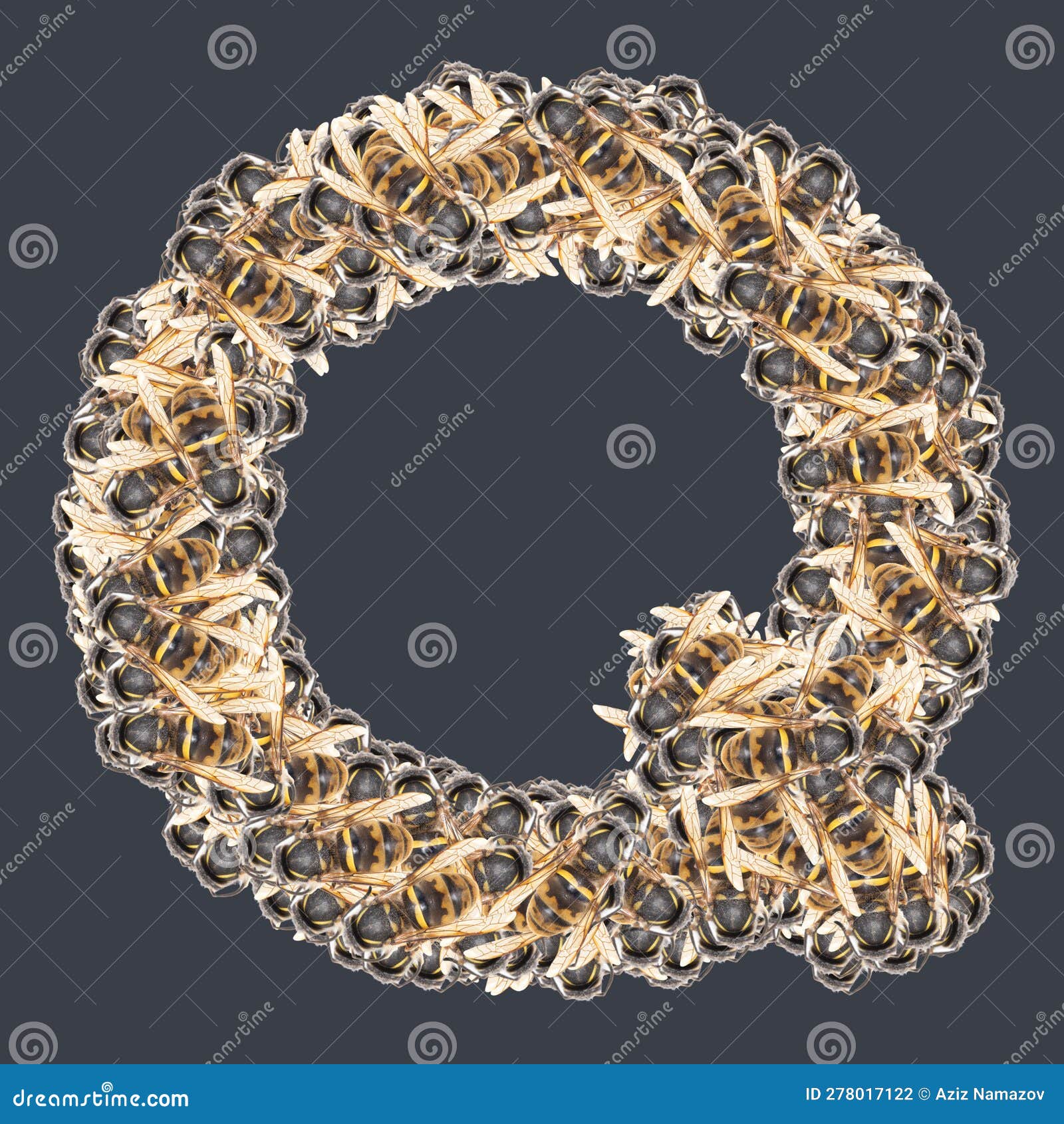 Latin Fonts with Honey Bees Stock Illustration - Illustration of ...