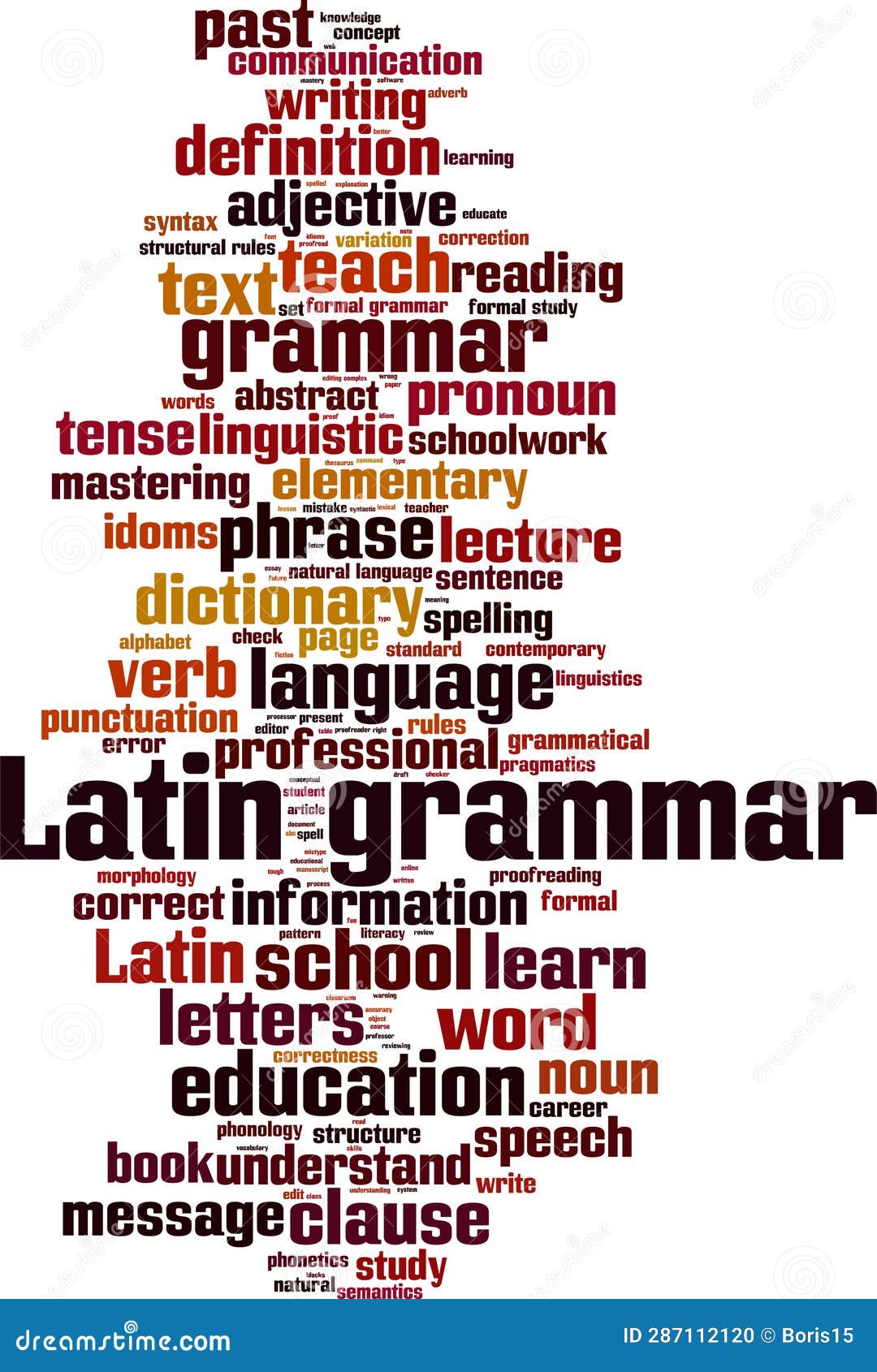 Latin grammar word cloud stock illustration. Illustration of natural ...
