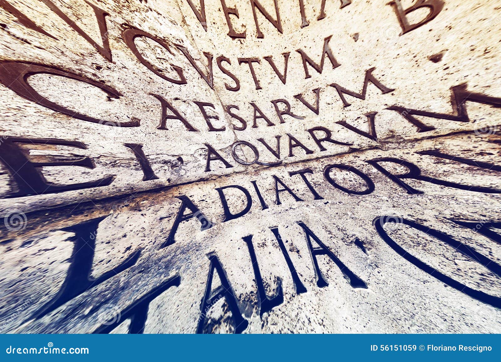 Latin Inscription in Rome, Italy Stock Image - Image of latin ...