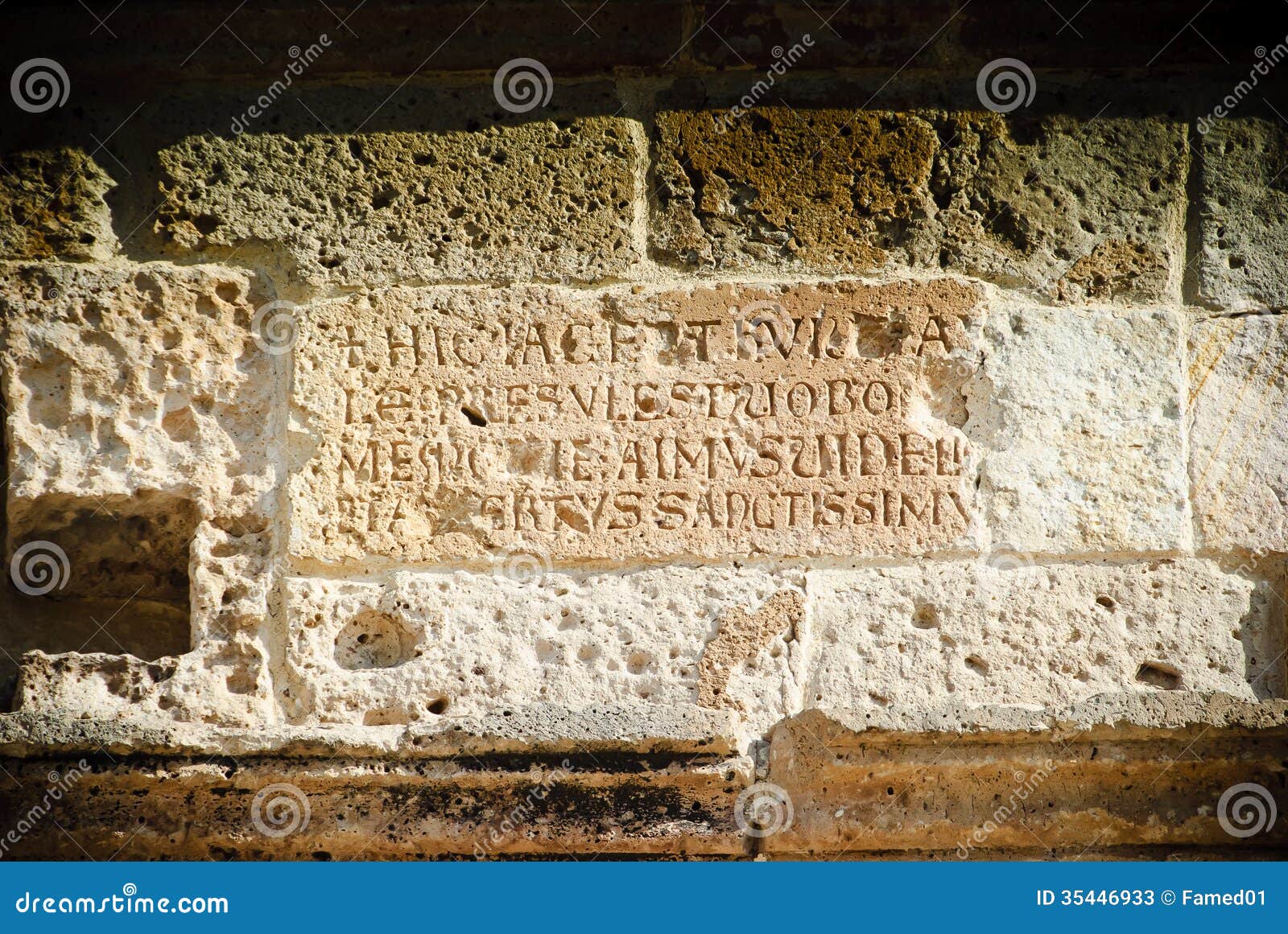 Latin inscription stock image. Image of jesus, church - 35446933