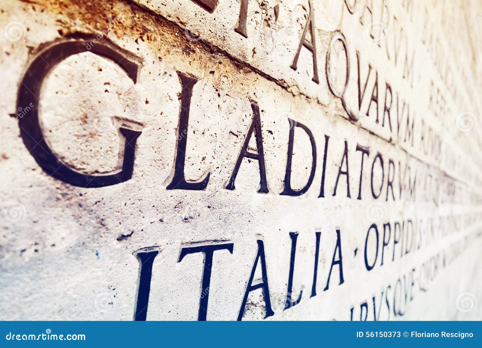 Latin Inscription on Wall in Rome, Italy Stock Image - Image of ...