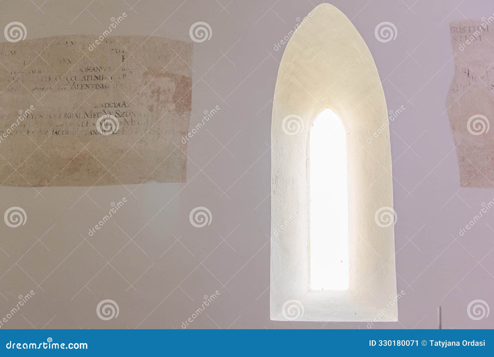 Latin Inscriptions on the Wall of a Catholic Church Stock Image - Image ...