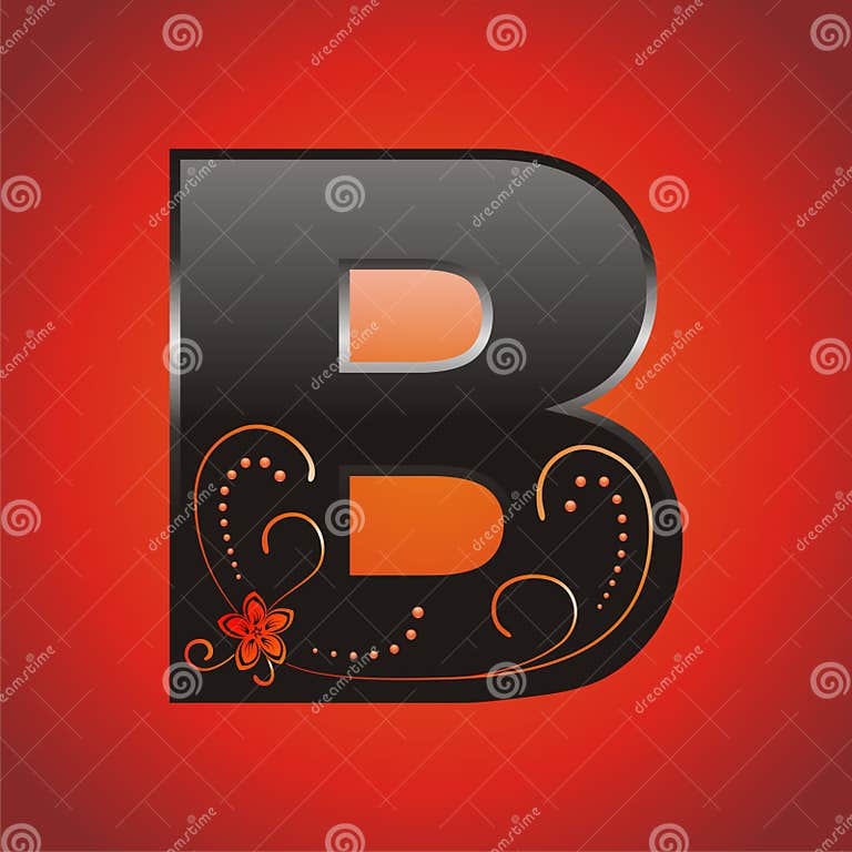 Latin letter B stock vector. Illustration of glamour - 14421430