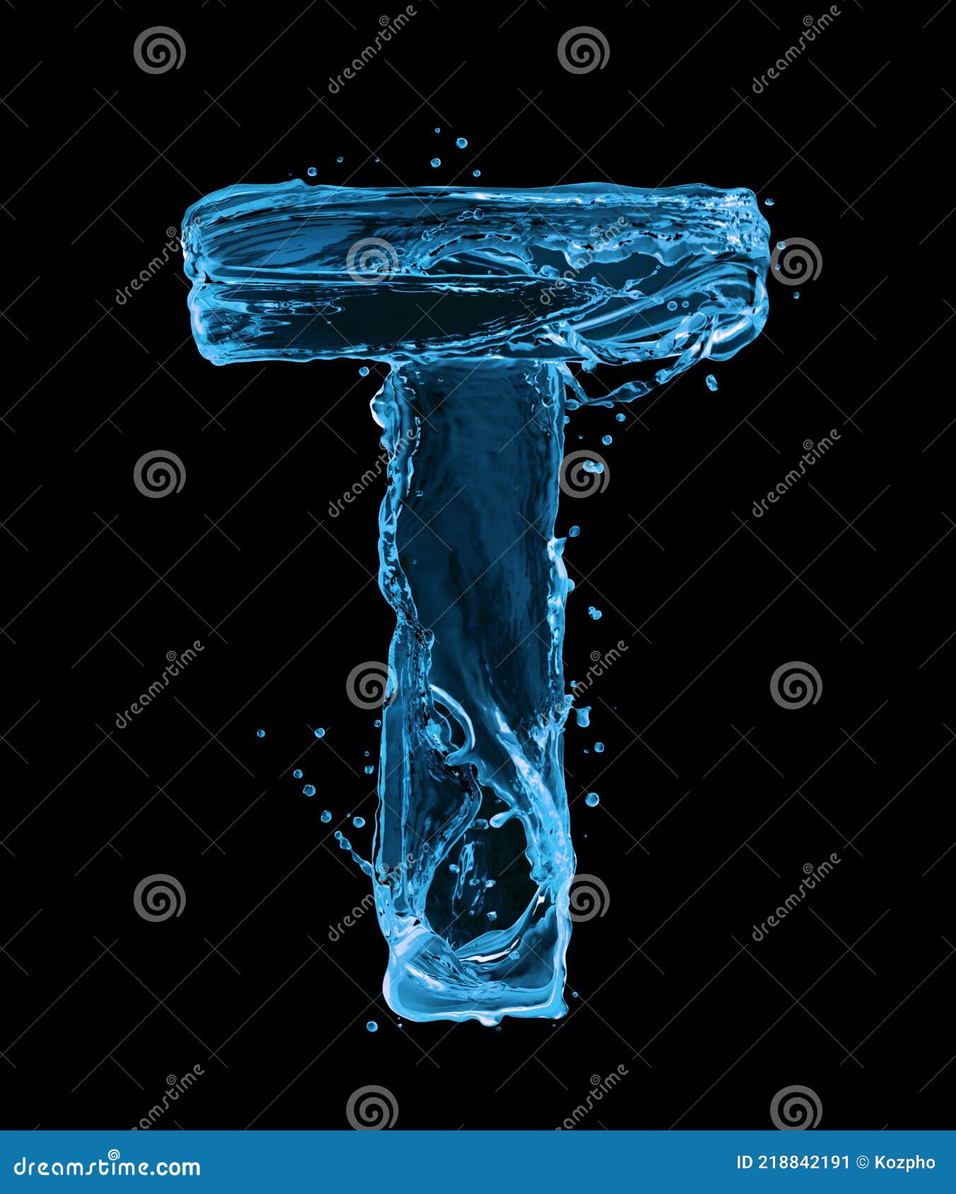 T Letter In Water