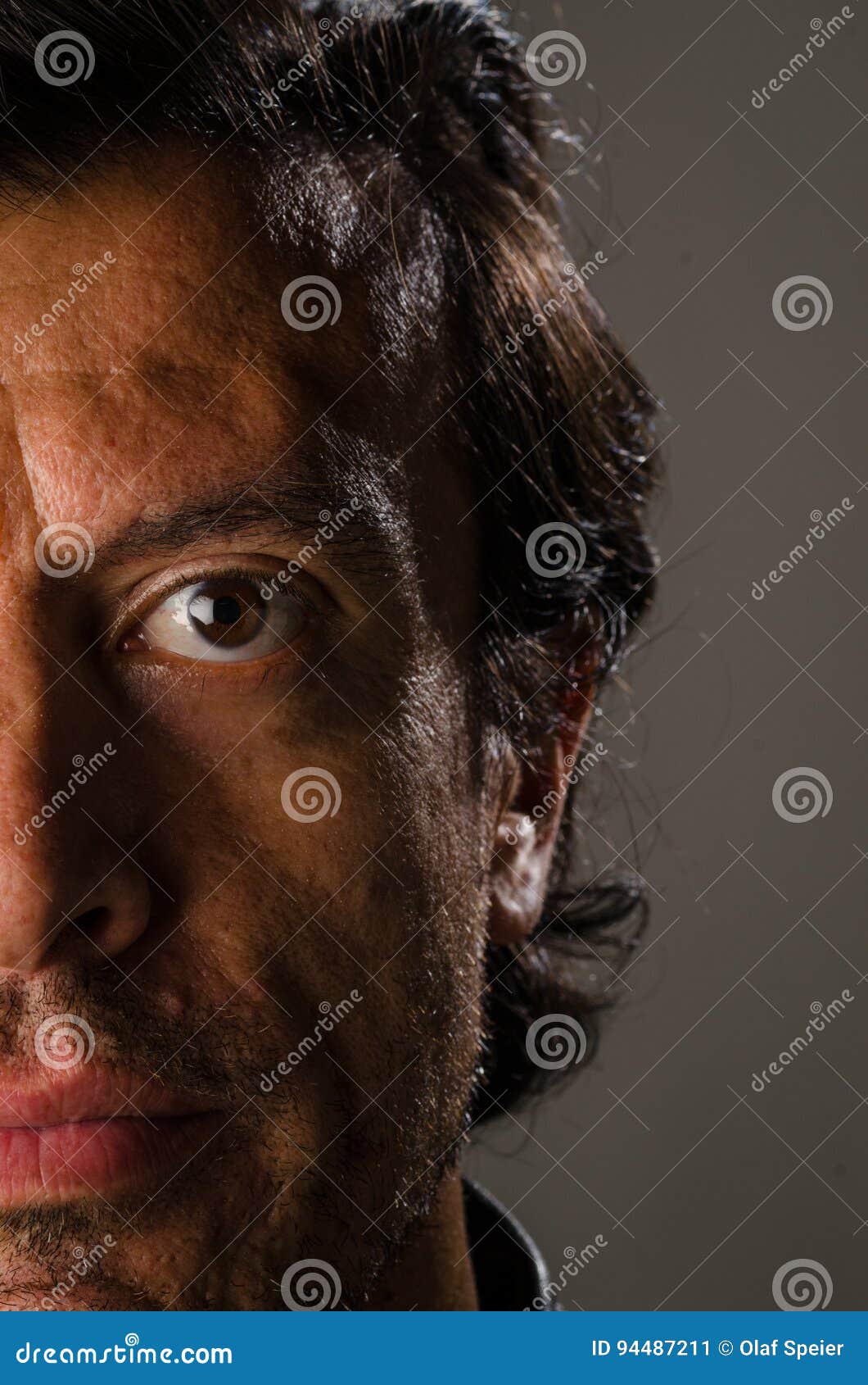 Latin male portrait stock image. Image of studio, vertical - 94487211