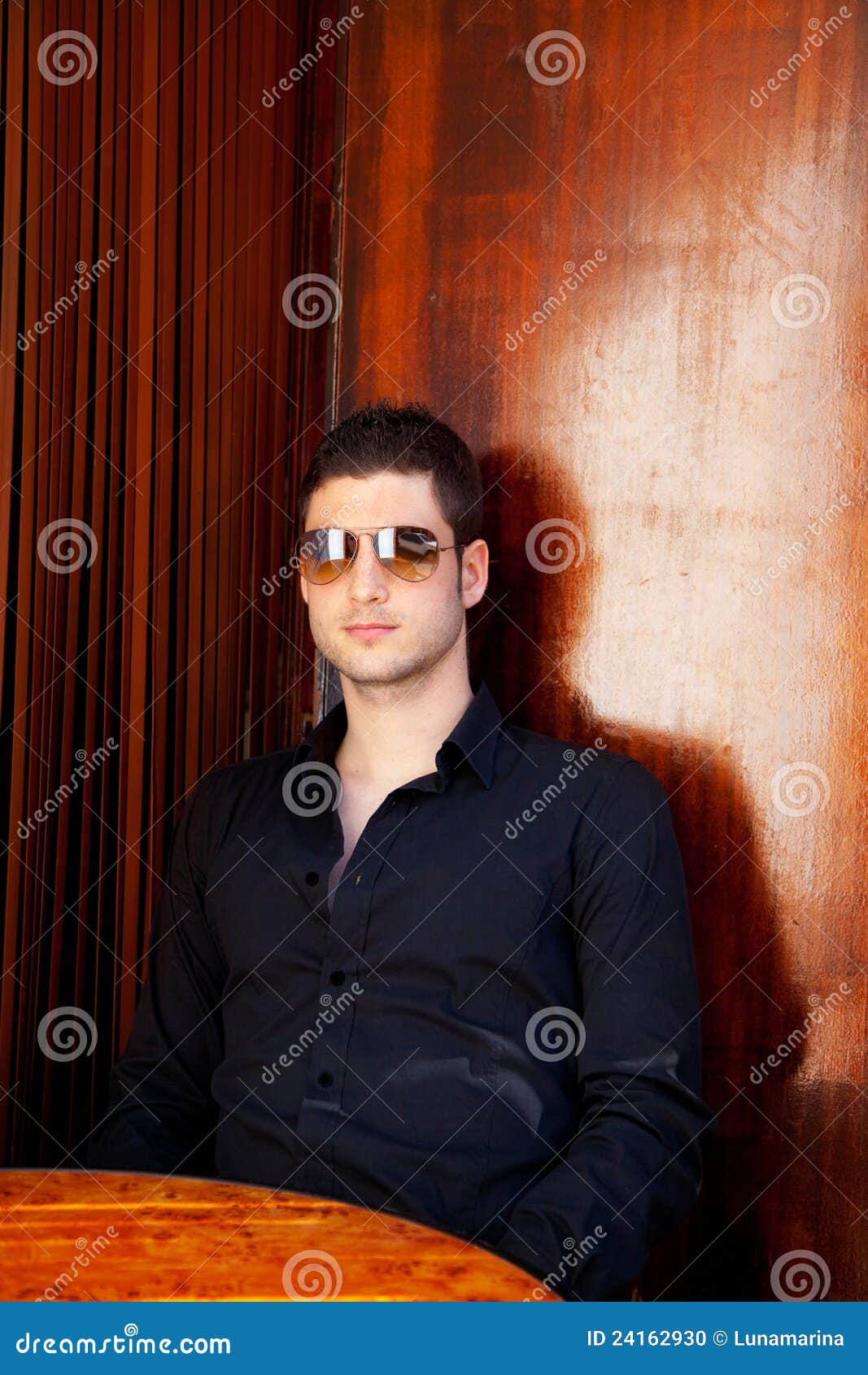 Latin Mediterranean Handsome Man with Sunglasses Stock Photo - Image of ...