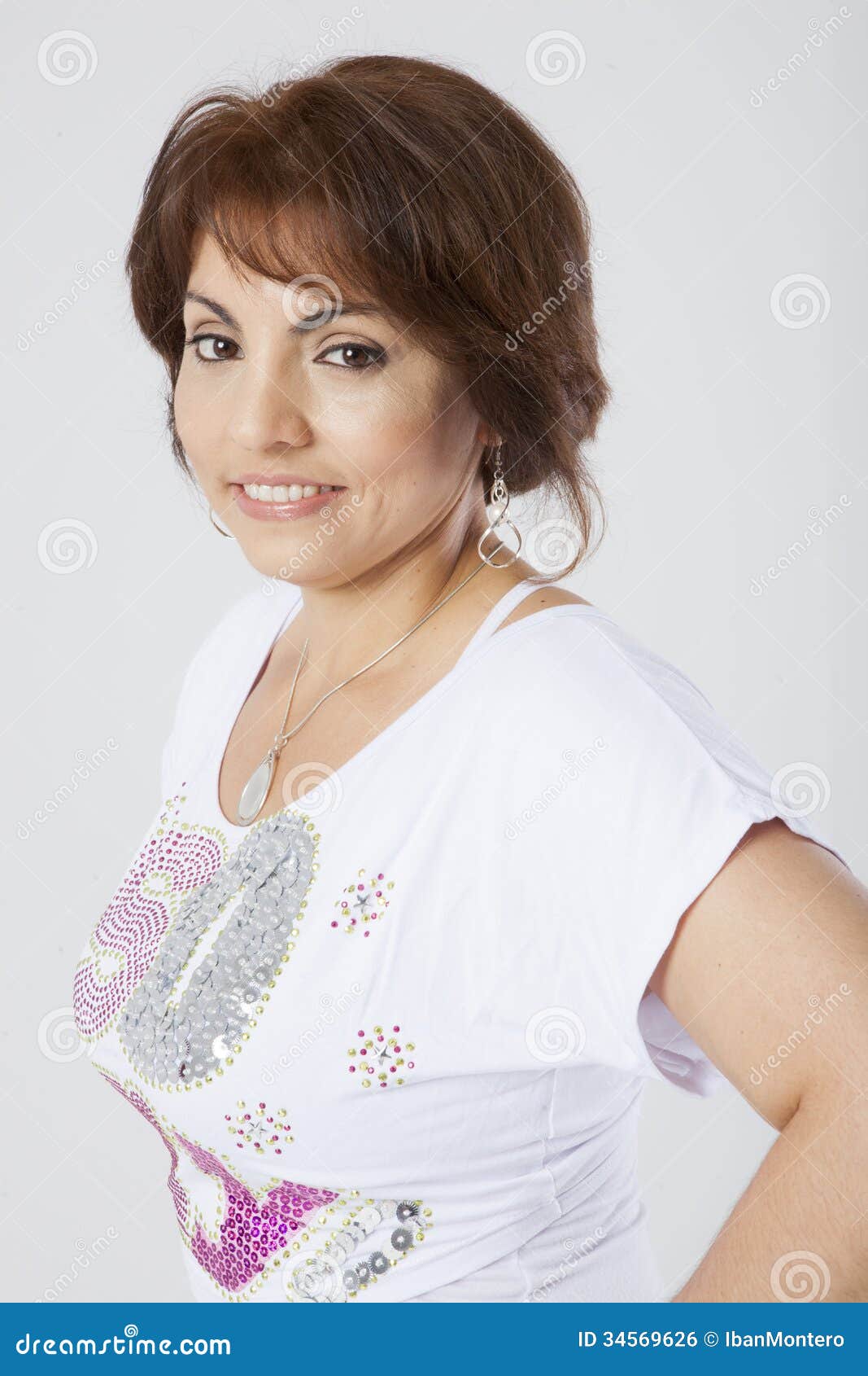 Latin Pretty Middle Aged Woman Stock Photo - Image of woman, charming ...