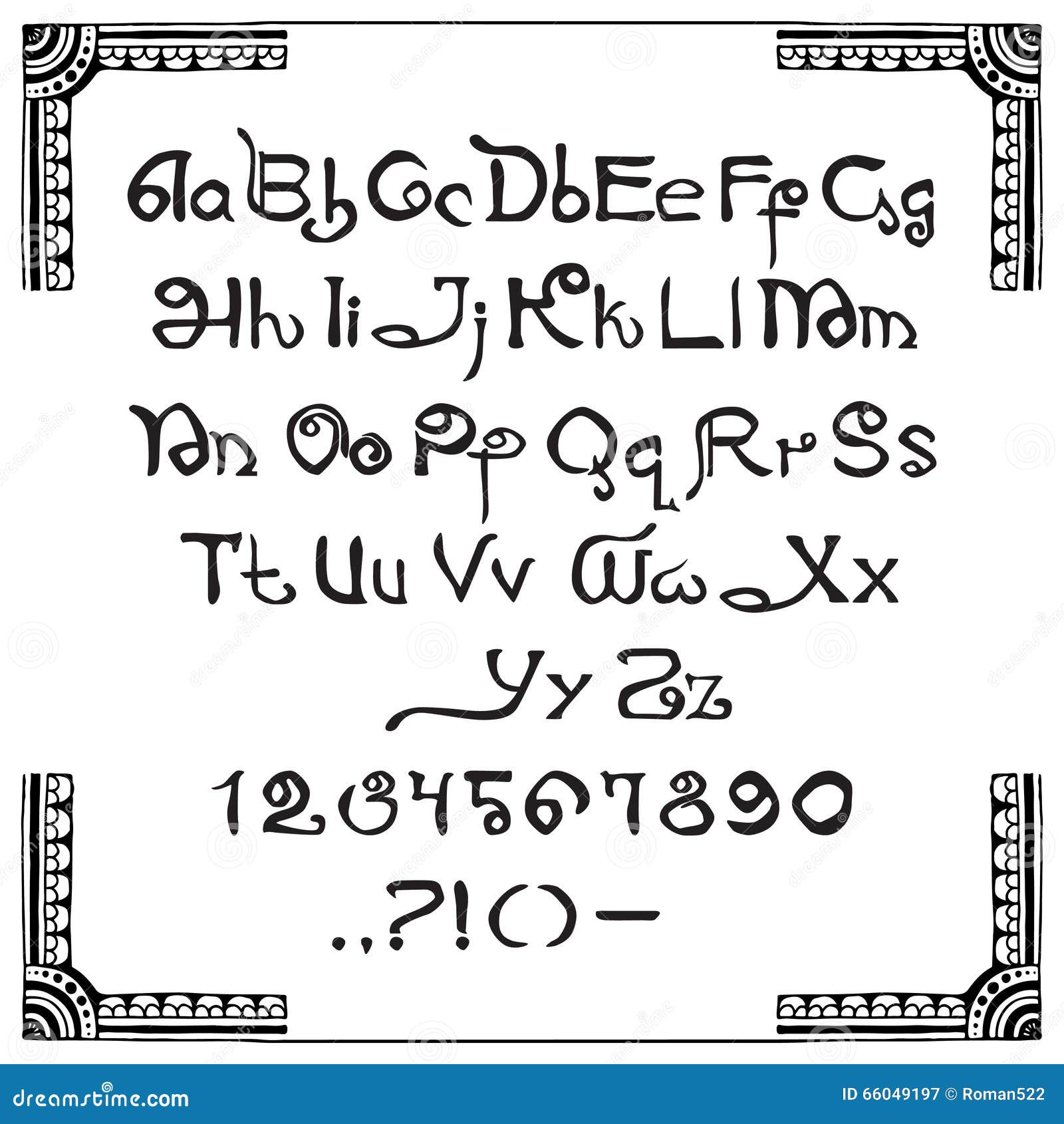 Latin Script in the Indian Style Stock Vector - Illustration of style ...