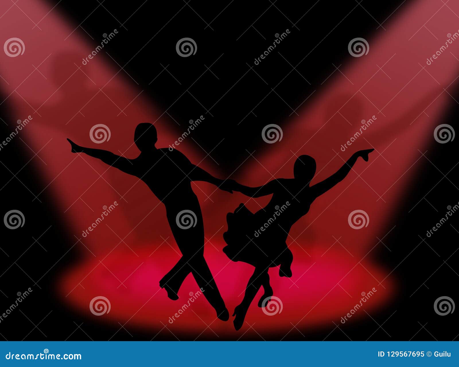 Latin in the spotlights stock illustration. Illustration of flexibility ...