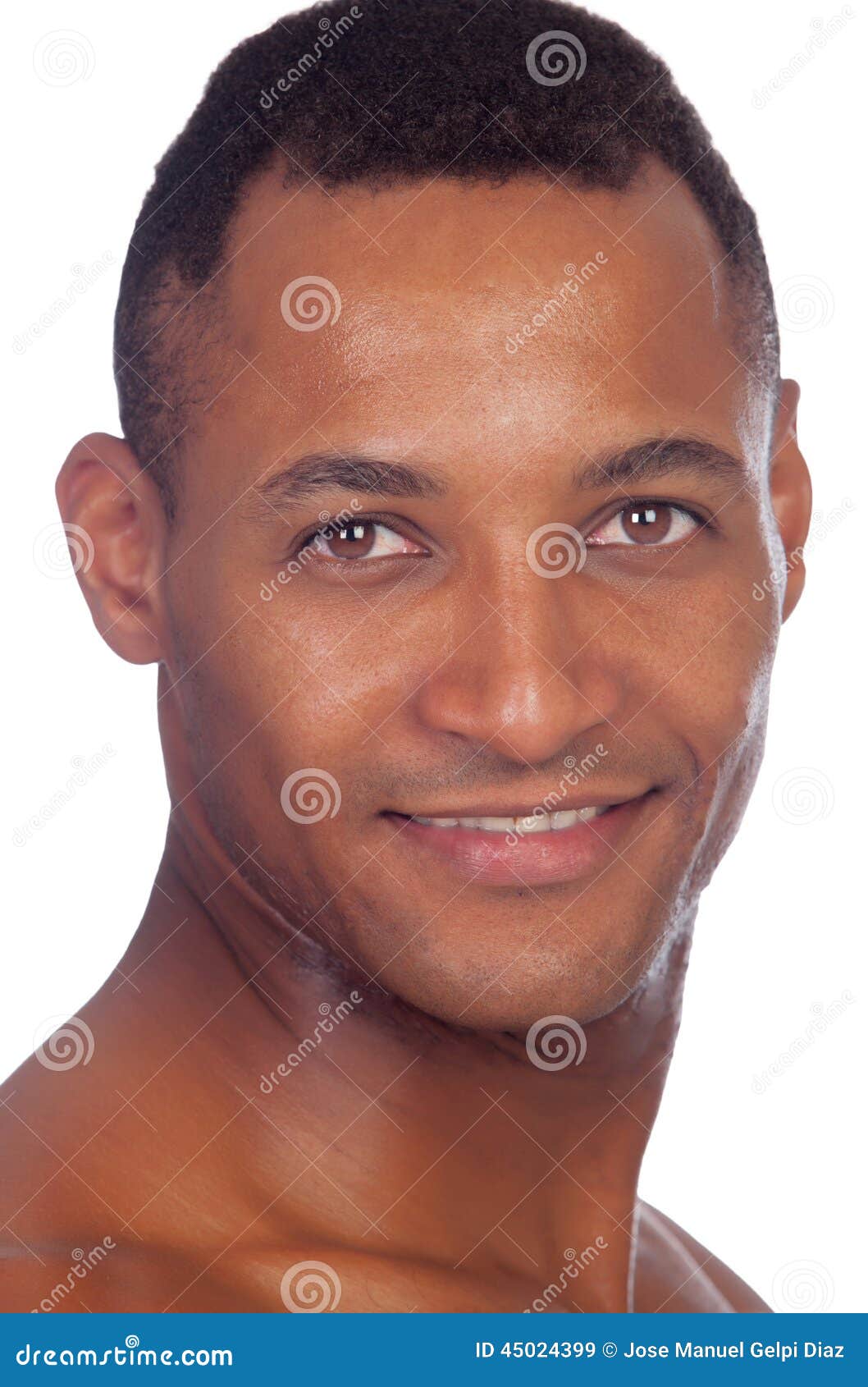 Latin strong man isolated stock image. Image of brunette - 45024399