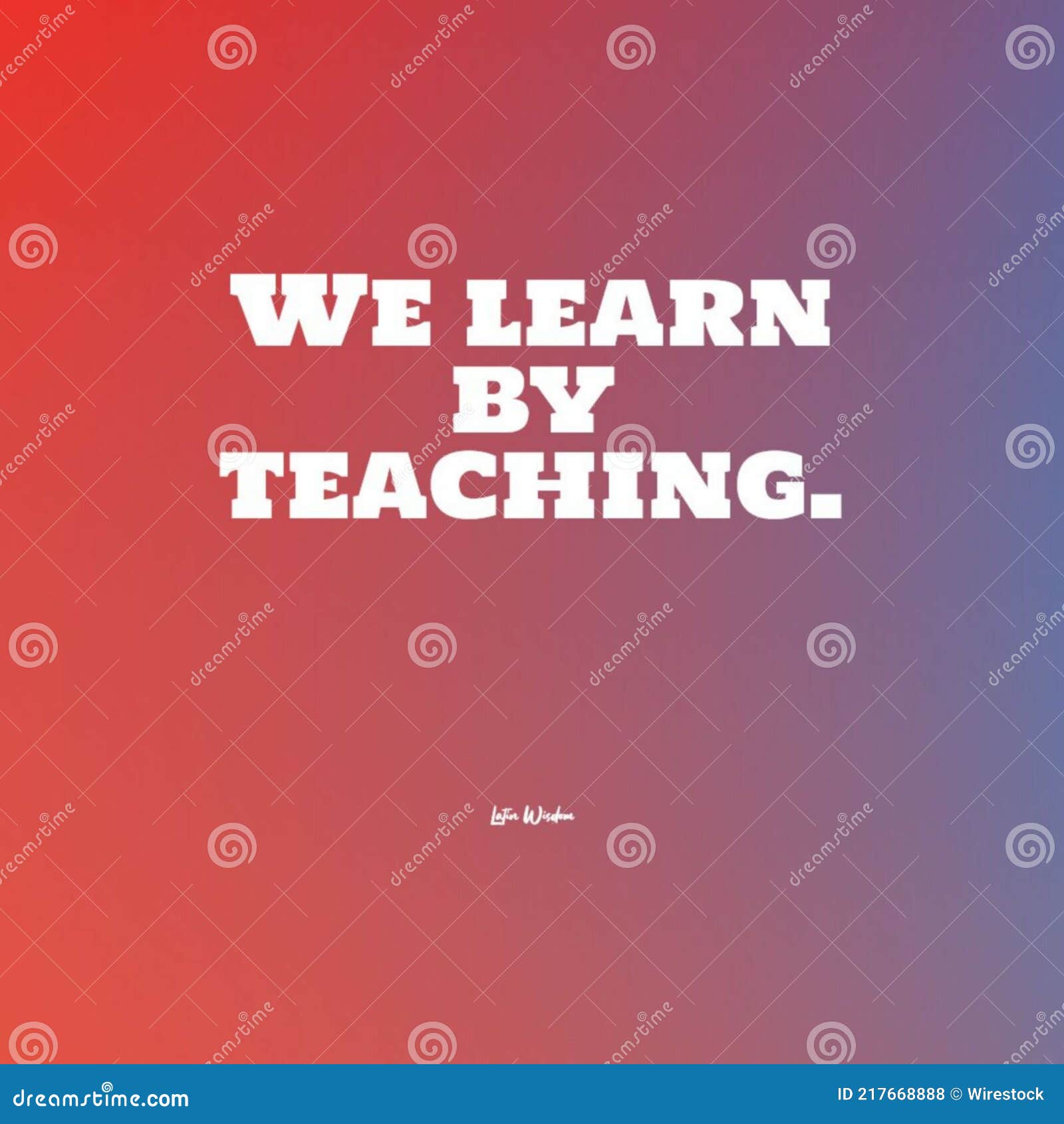 Latin Wisdom S Quote - we Learn by Teaching Stock Illustration ...
