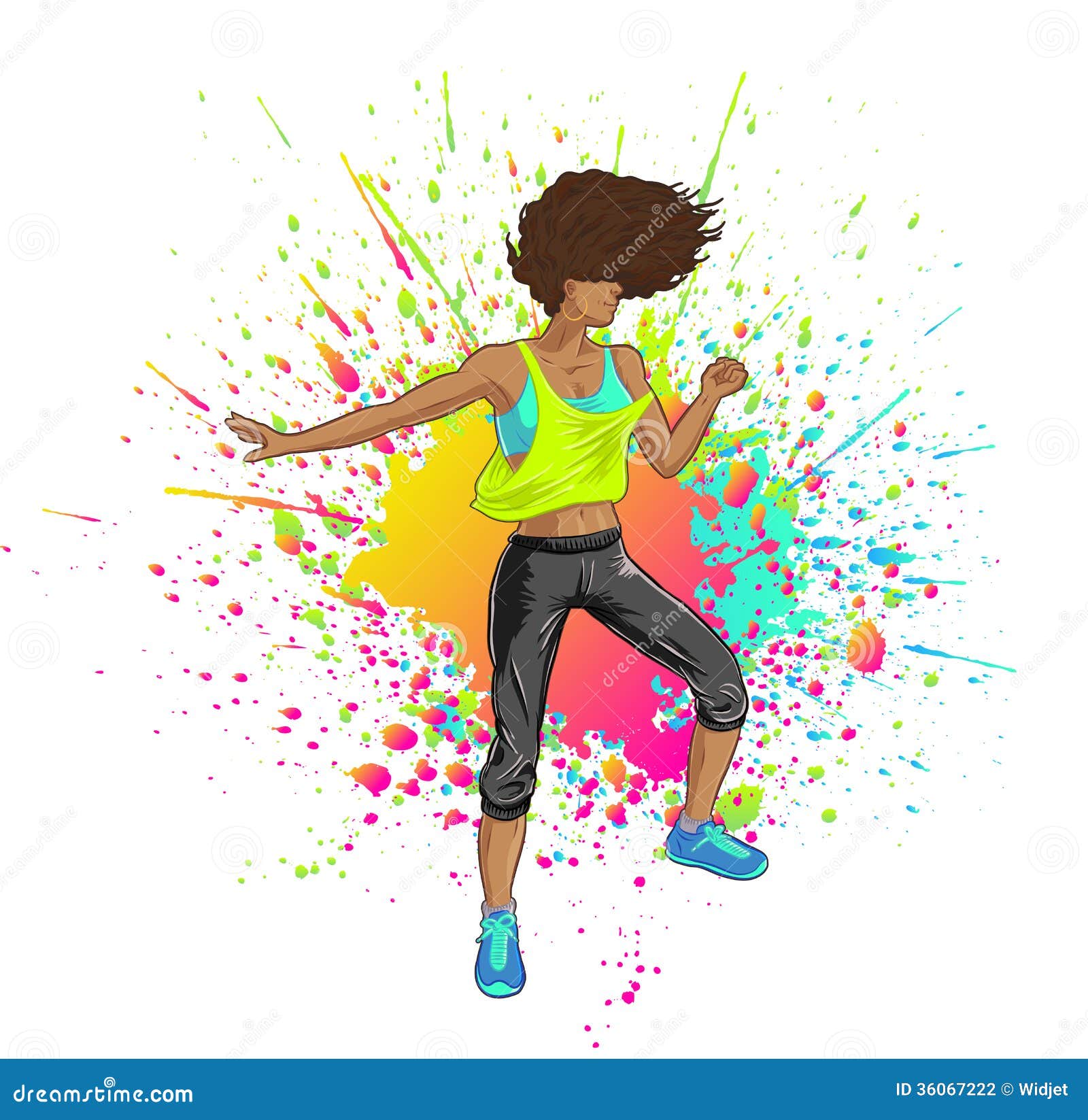 Latina dansant Zumba illustration de vecteur. Illustration du muscles ...