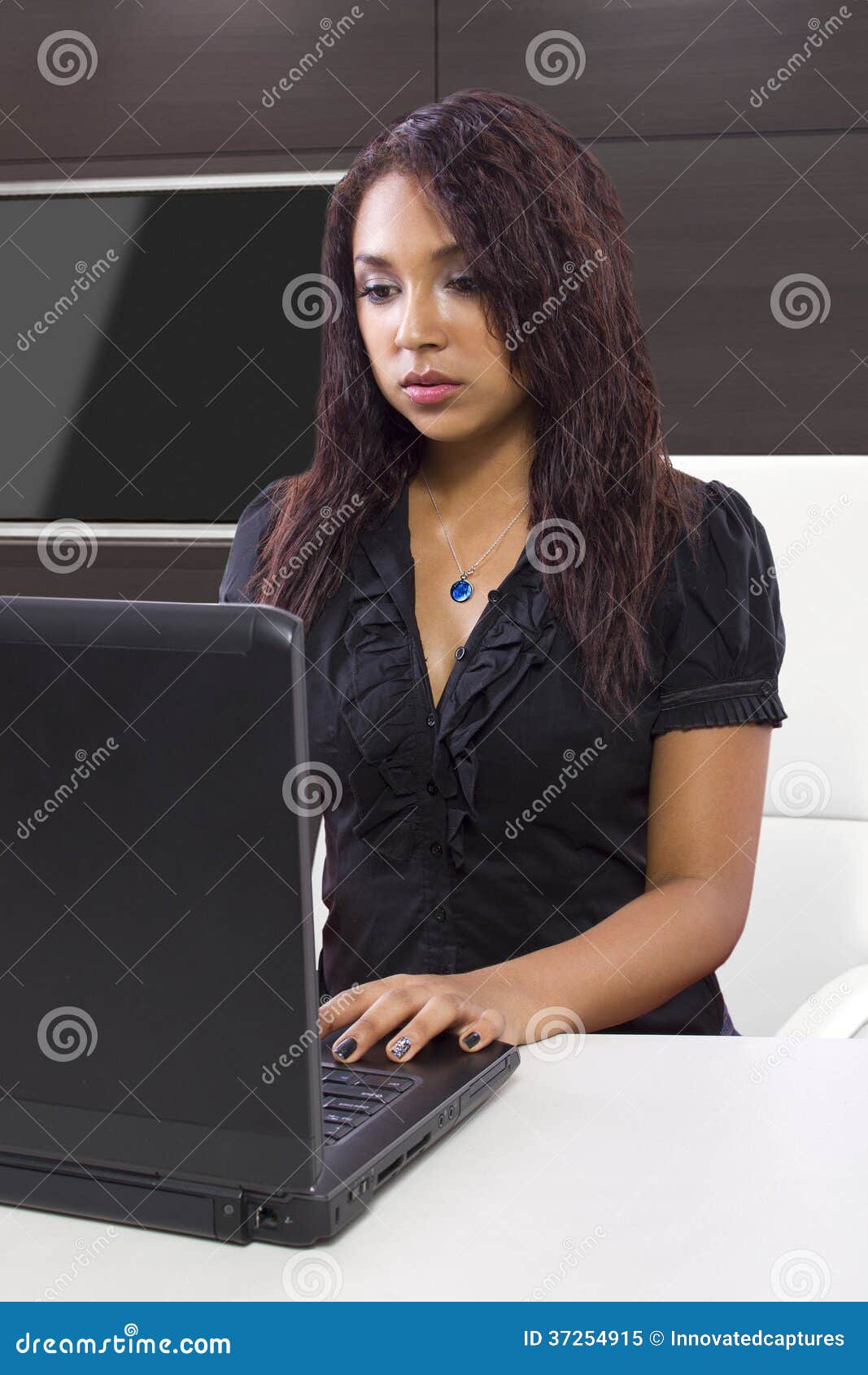 Latina on the Internet stock image. Image of latin, female - 37254915