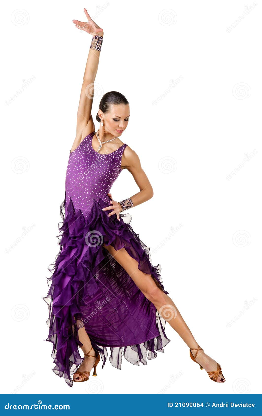 Latino Dancer in Action. Isolated on White Stock Photo - Image of ...