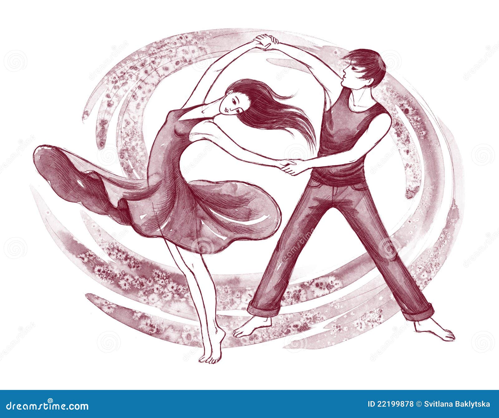 Latino dancers stock illustration. Illustration of gesture - 22199878