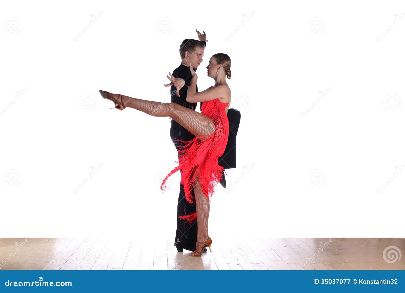 Latino dancers in ballroom stock image. Image of modern - 35037077