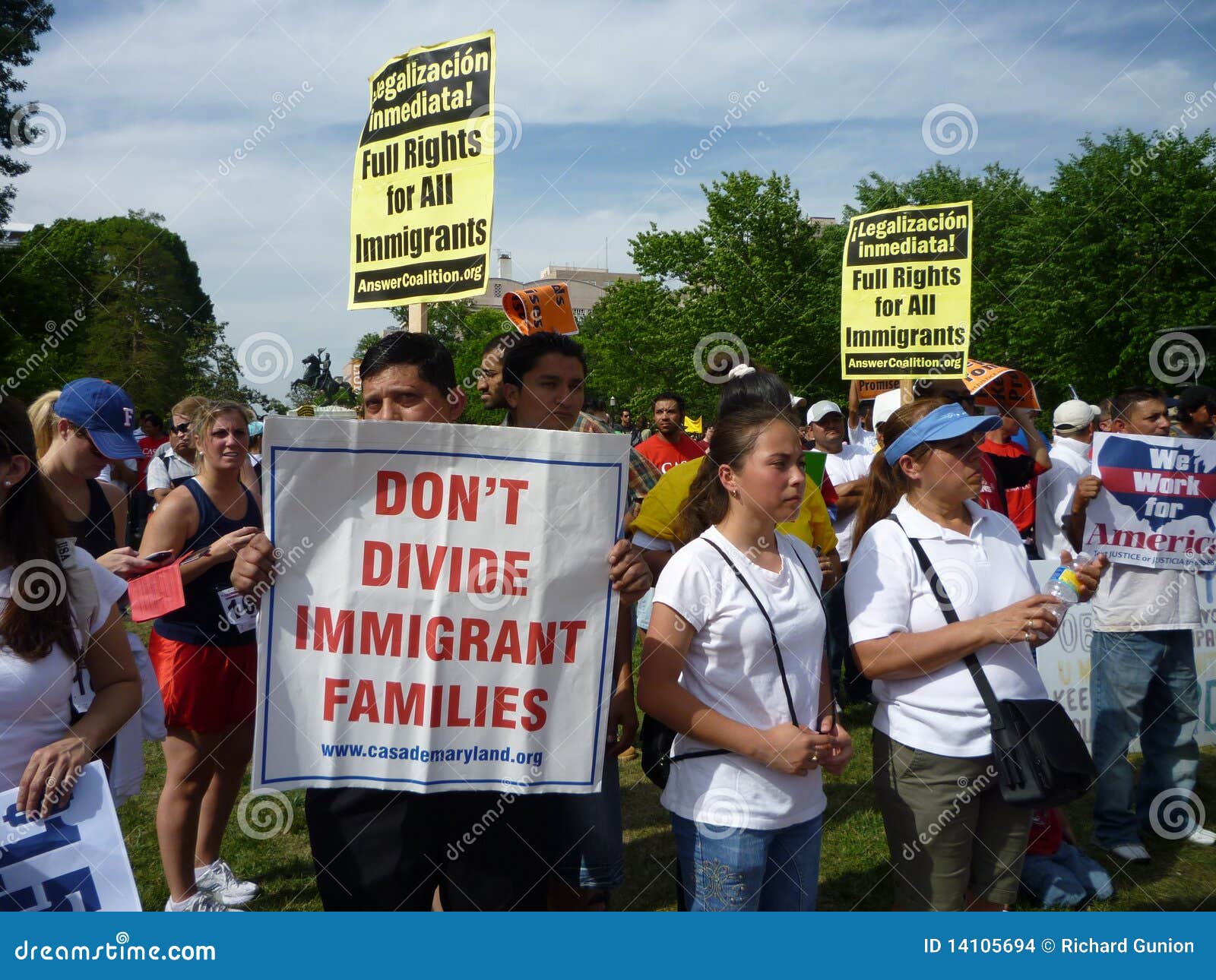 Latino Protesters with Signs Editorial Stock Image - Image of signs ...