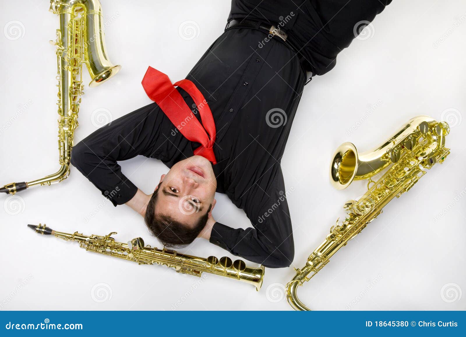 Latino Saxophone Player Isolated on White Stock Photo - Image of male ...