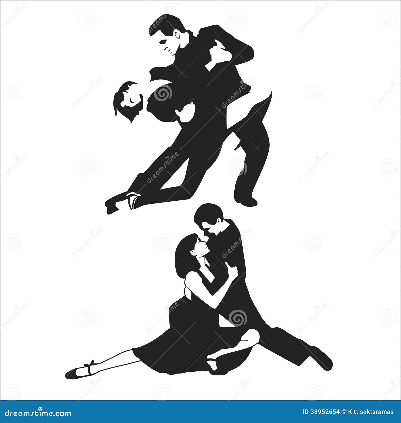 Latino Tango Dancers icon. stock vector. Illustration of girls - 38952654