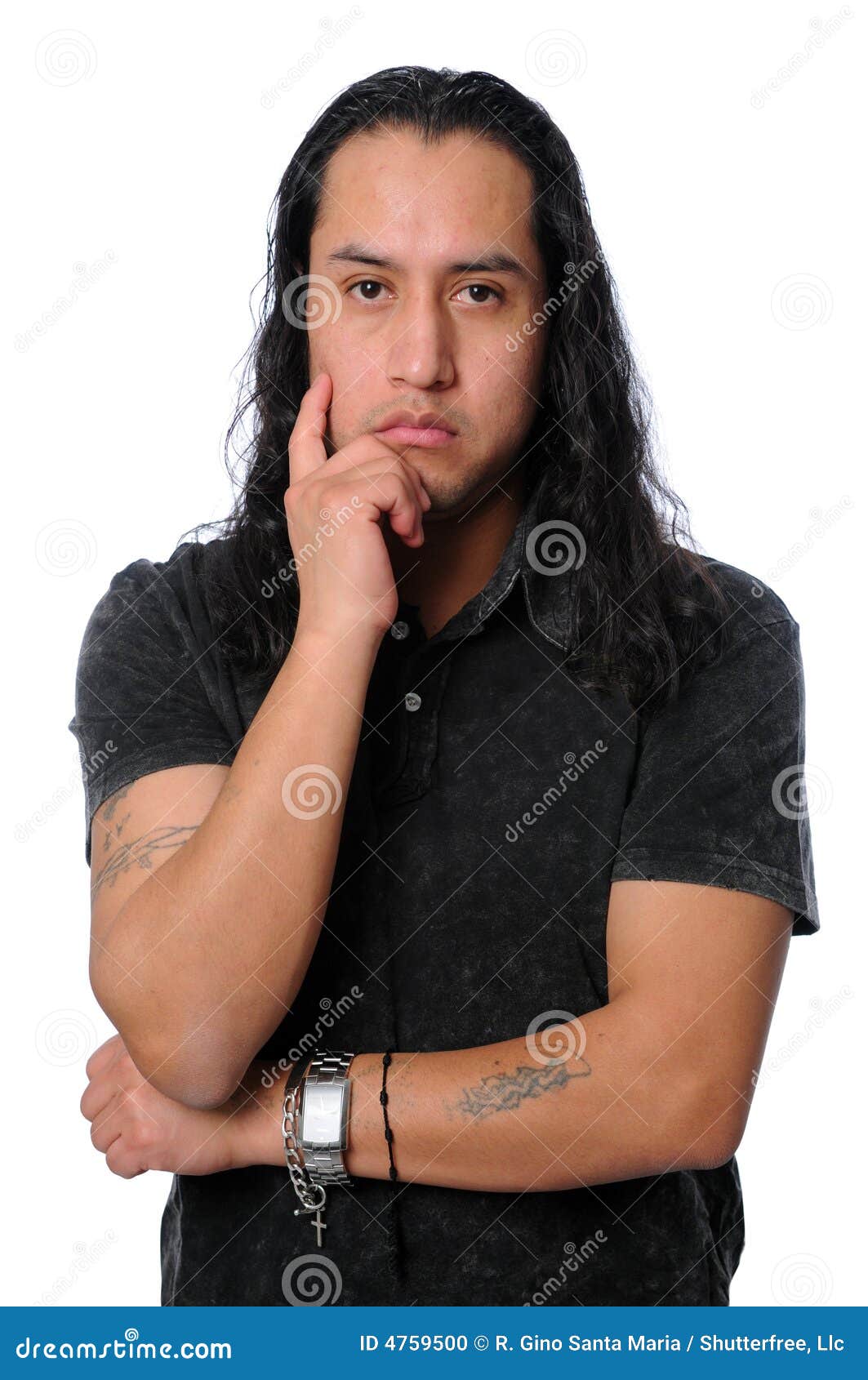 Latino Thinking stock photo. Image of confident, attitude - 4759500