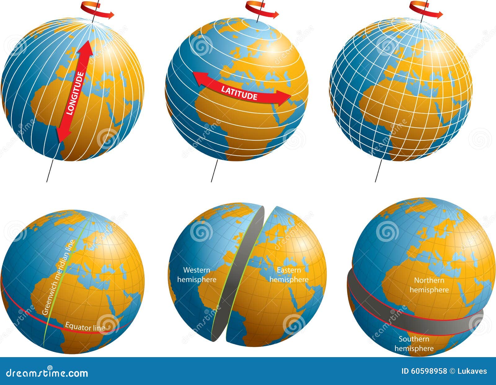 Latitud Y Longitud De La Tierra Global