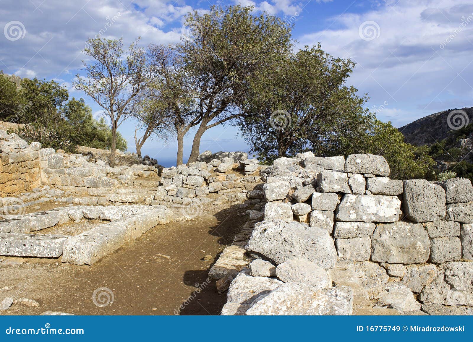 Lato, Ancient City on Crete Stock Image - Image of homer, mountain ...