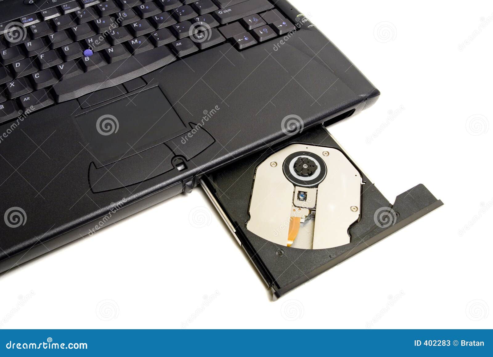 Latop Con El Lector De CD-ROM Abierto Imagen de archivo - Imagen de ...