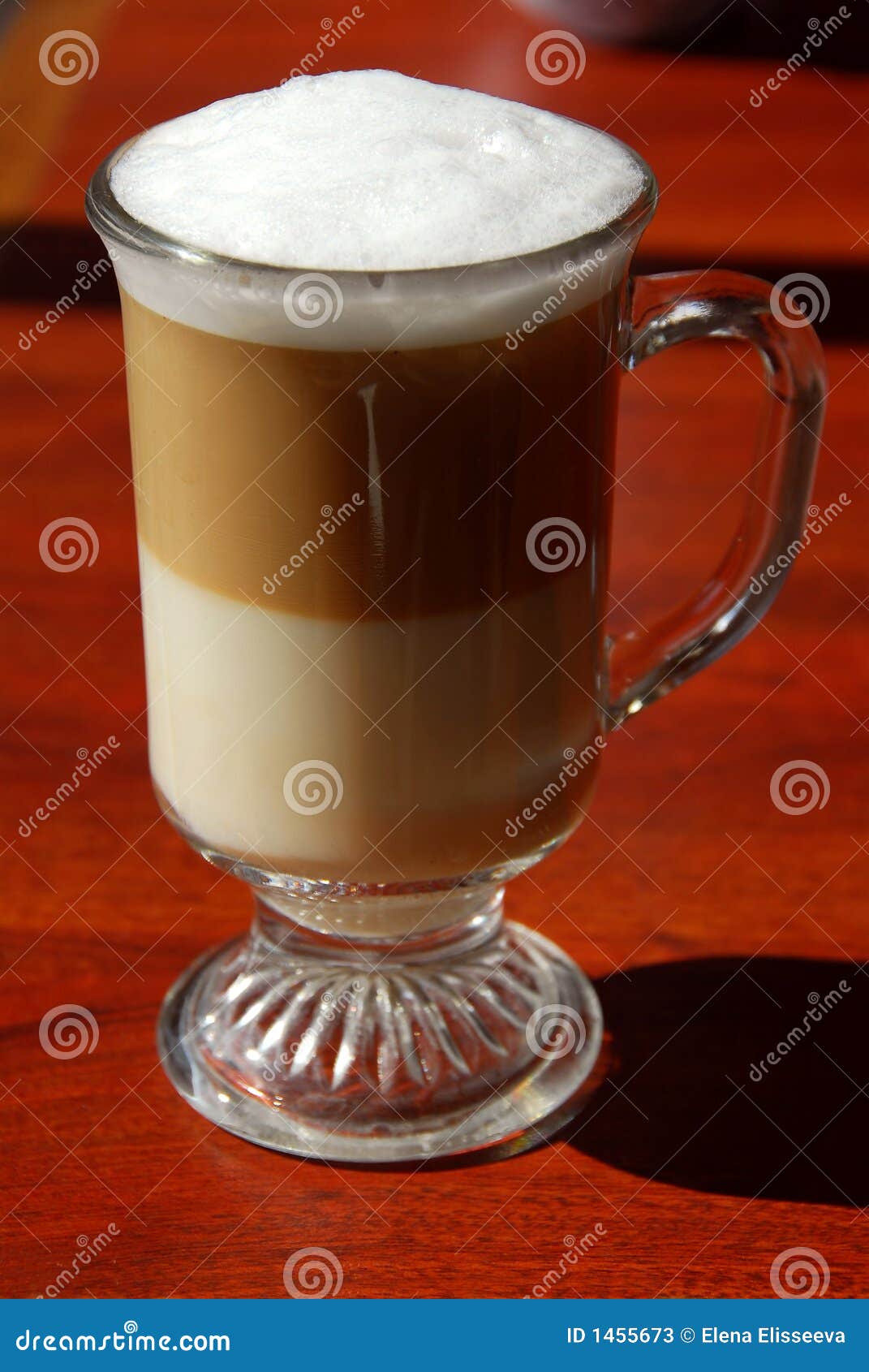 Latte stock image. Image of white, layer, glass, brown - 1455673