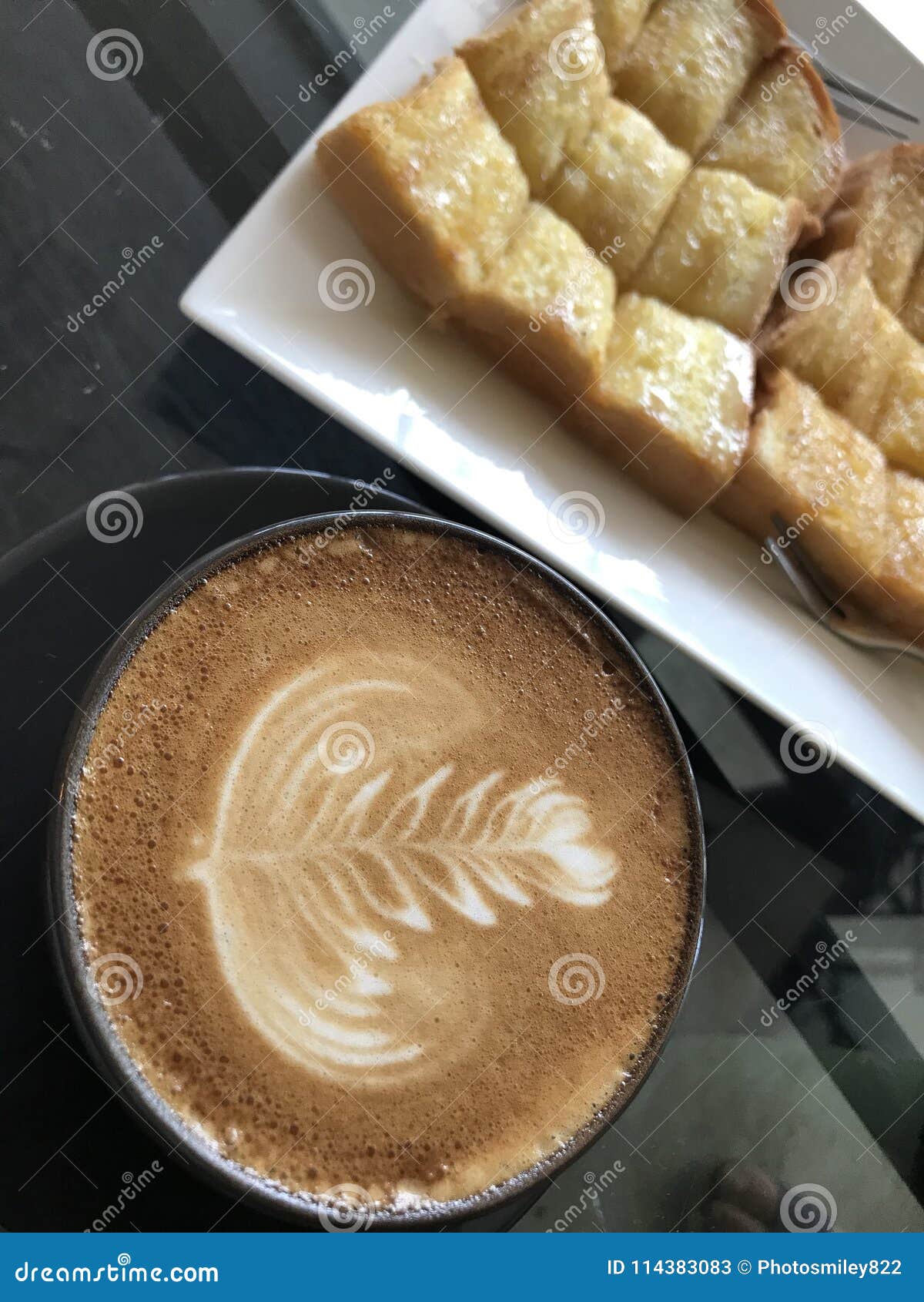 Latte art hot coffee stock image. Image of latte, texture - 114383083