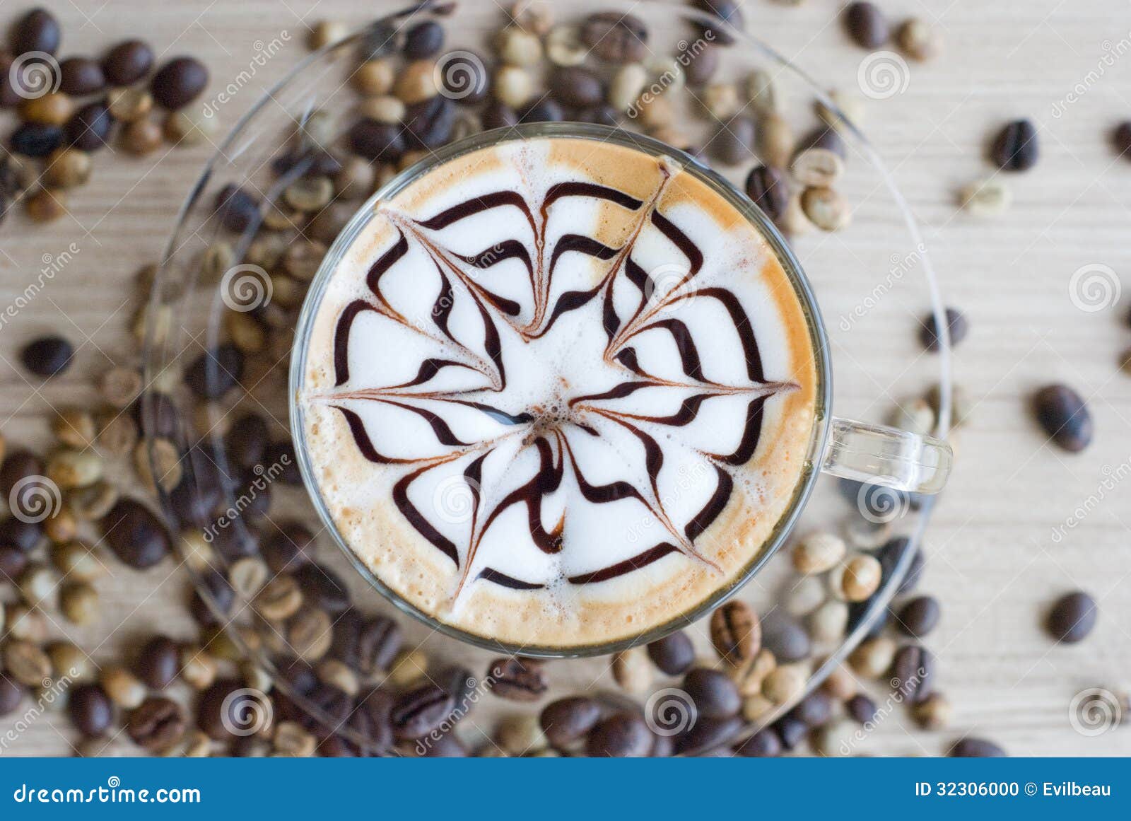 Latte art stock photo. Image of flat, gourmet, espresso - 32306000