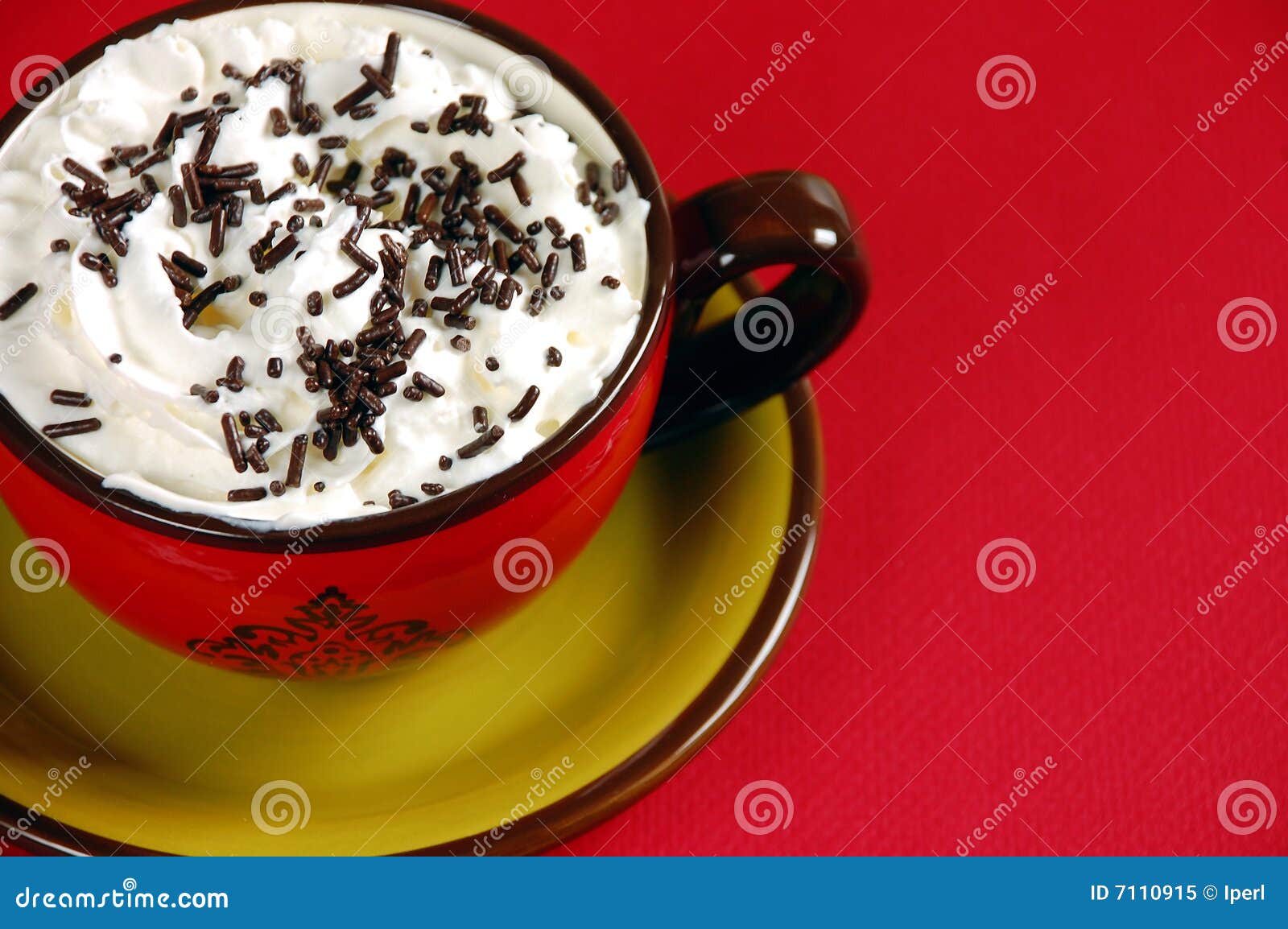 Latte with Chocolate Sprinkles Stock Image - Image of sweet, java: 7110915